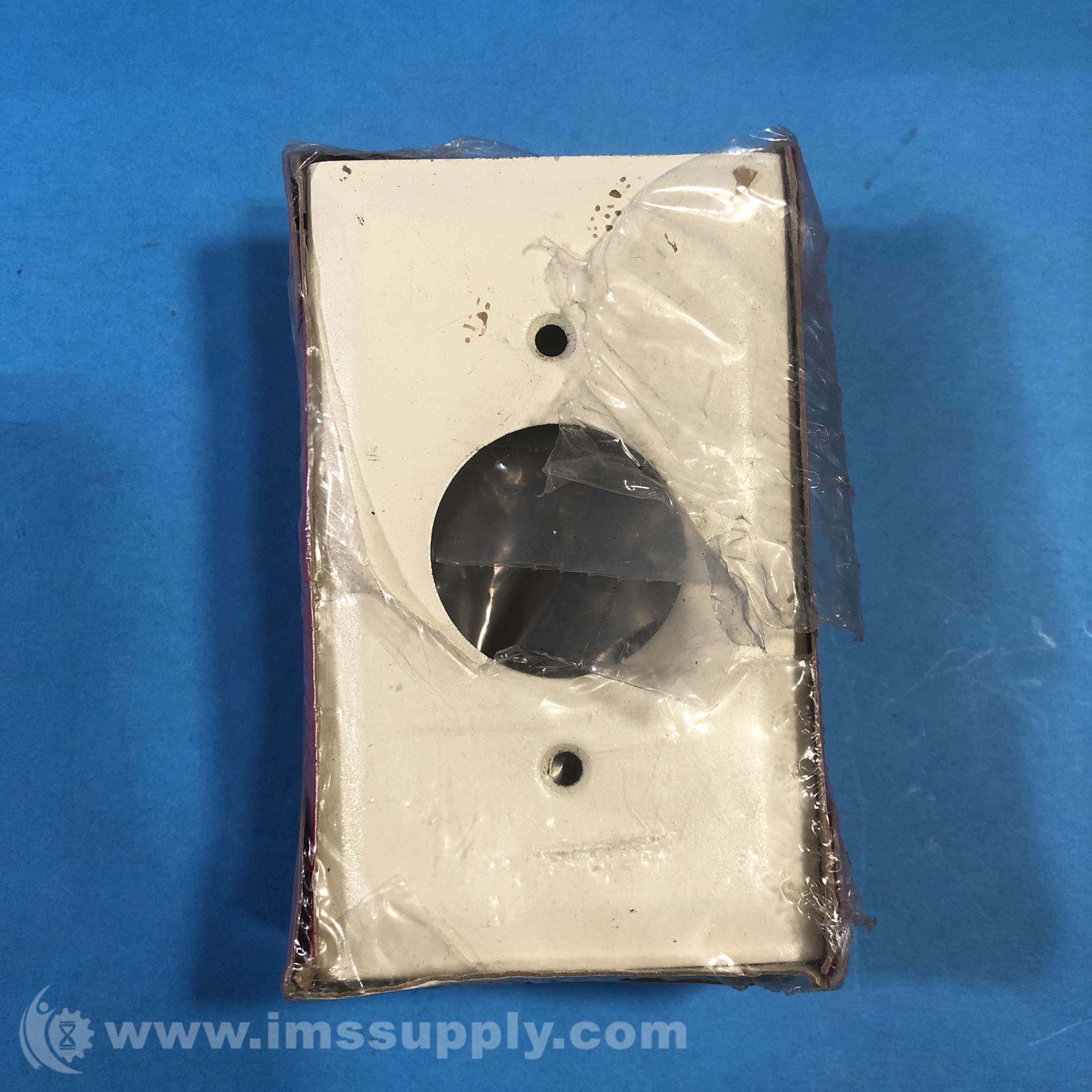 Wiremold V3027AE Stl Single Recept Plate 3000 Ivory - IMS Supply