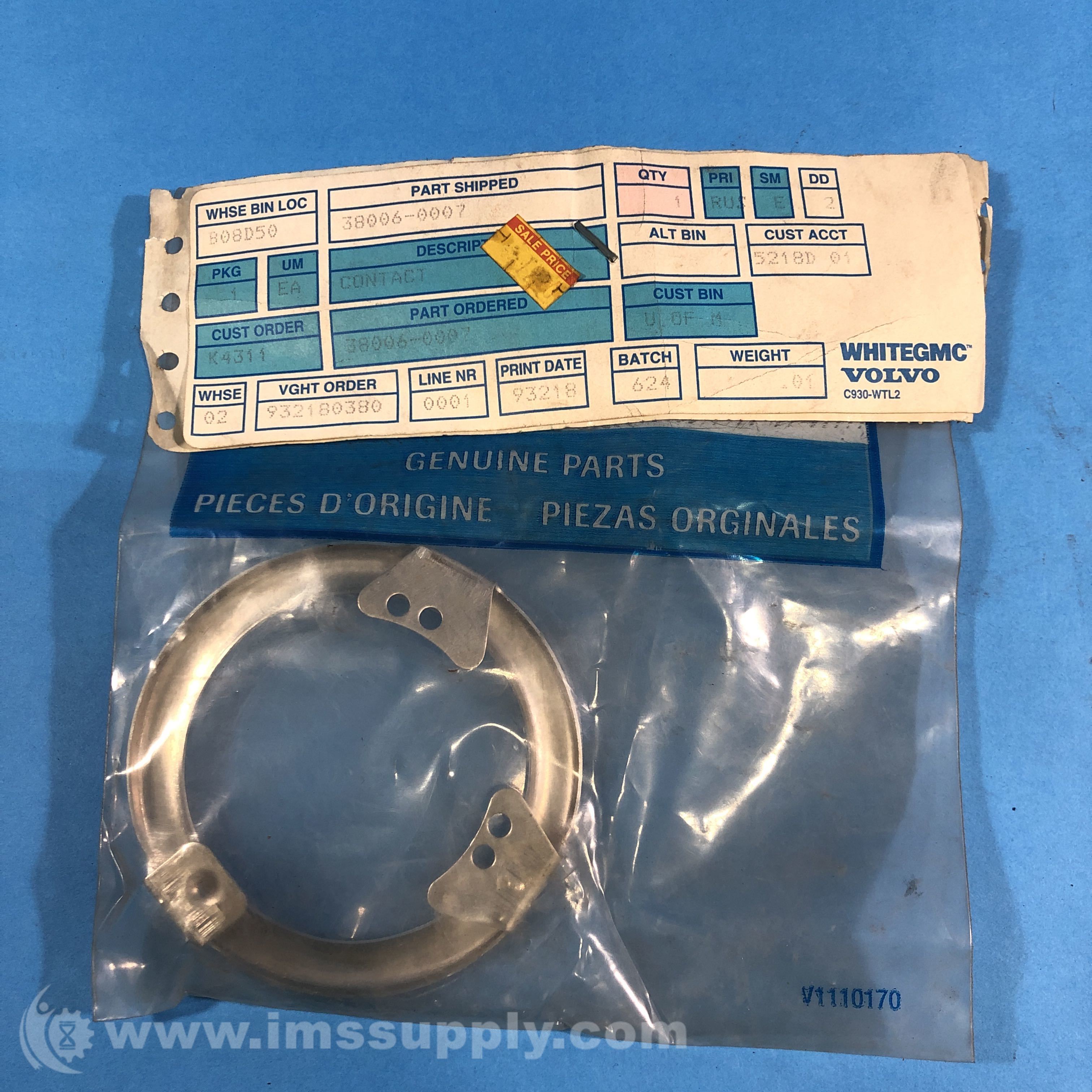 Volvo 38006-0007 Contact - IMS Supply