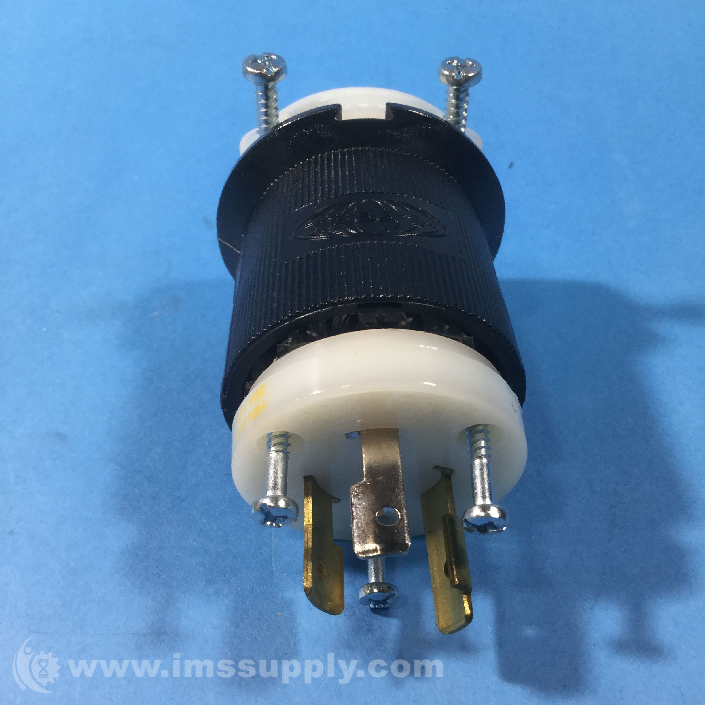 Hubbell HBL2311 Twist-Lock Plug, 20 Amp, 2 Pole 3 Wire - IMS Supply