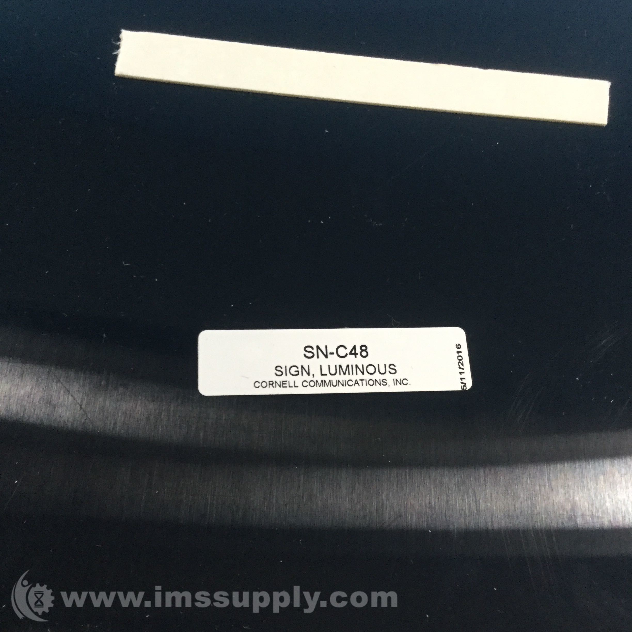 Cornell Communications SN-C48 Sign, Instructions - IMS Supply