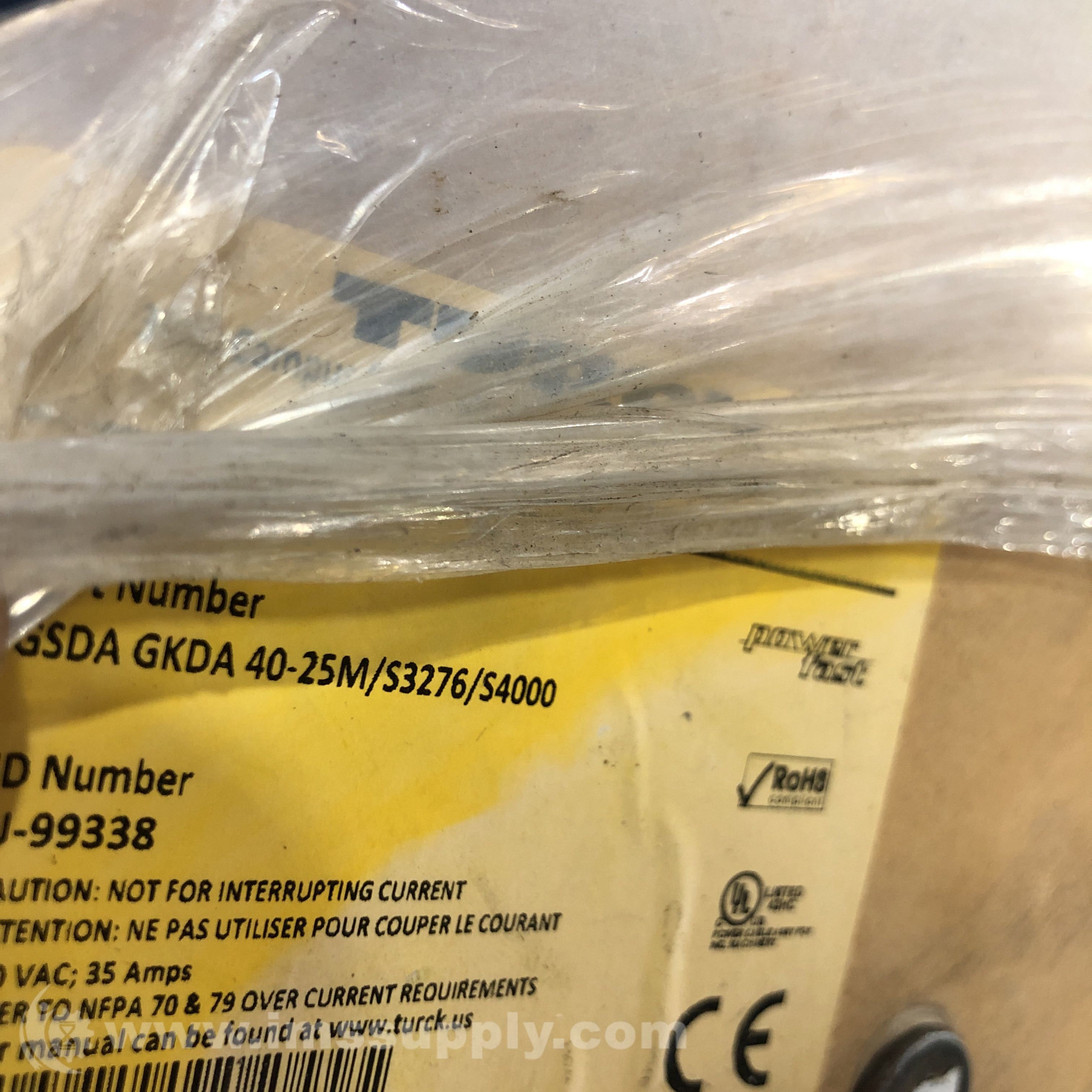 Turck GSDA GKDA 40-25M/S3276/S4000 Double-Ended Cable Cordset - IMS Supply