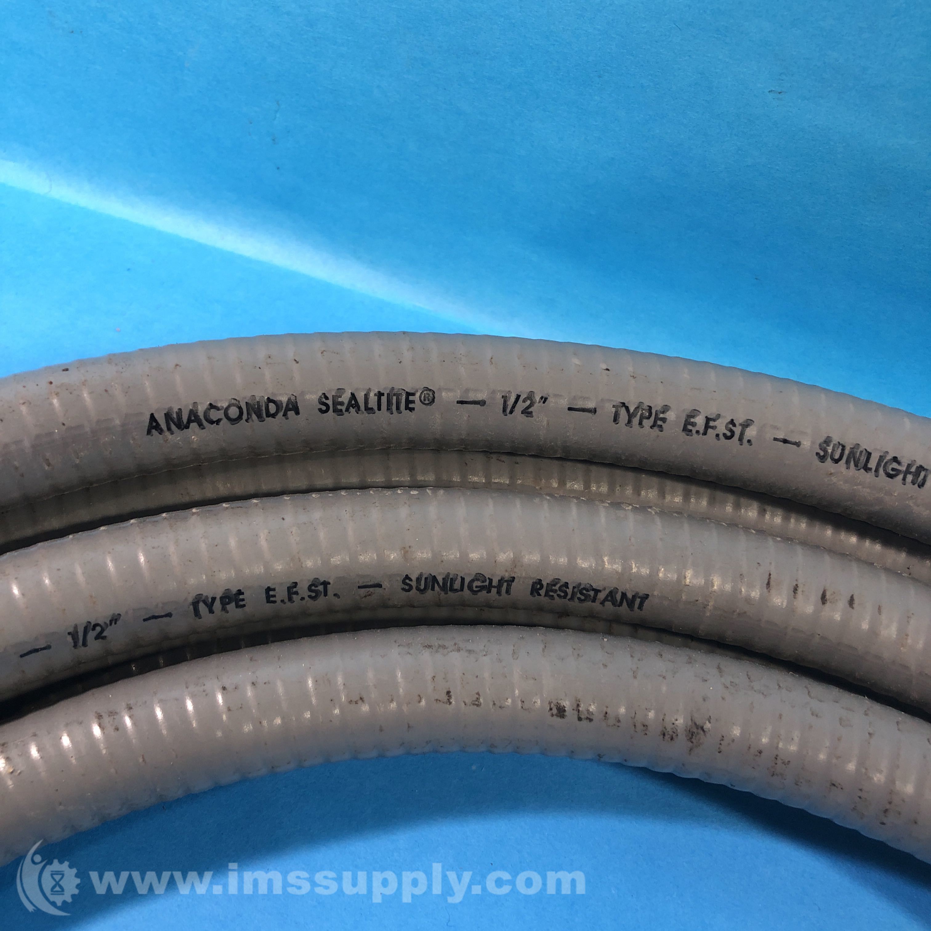Anaconda Sealtite Size 1/2 Inch Type EFST Gray Conduit Hose - IMS Supply