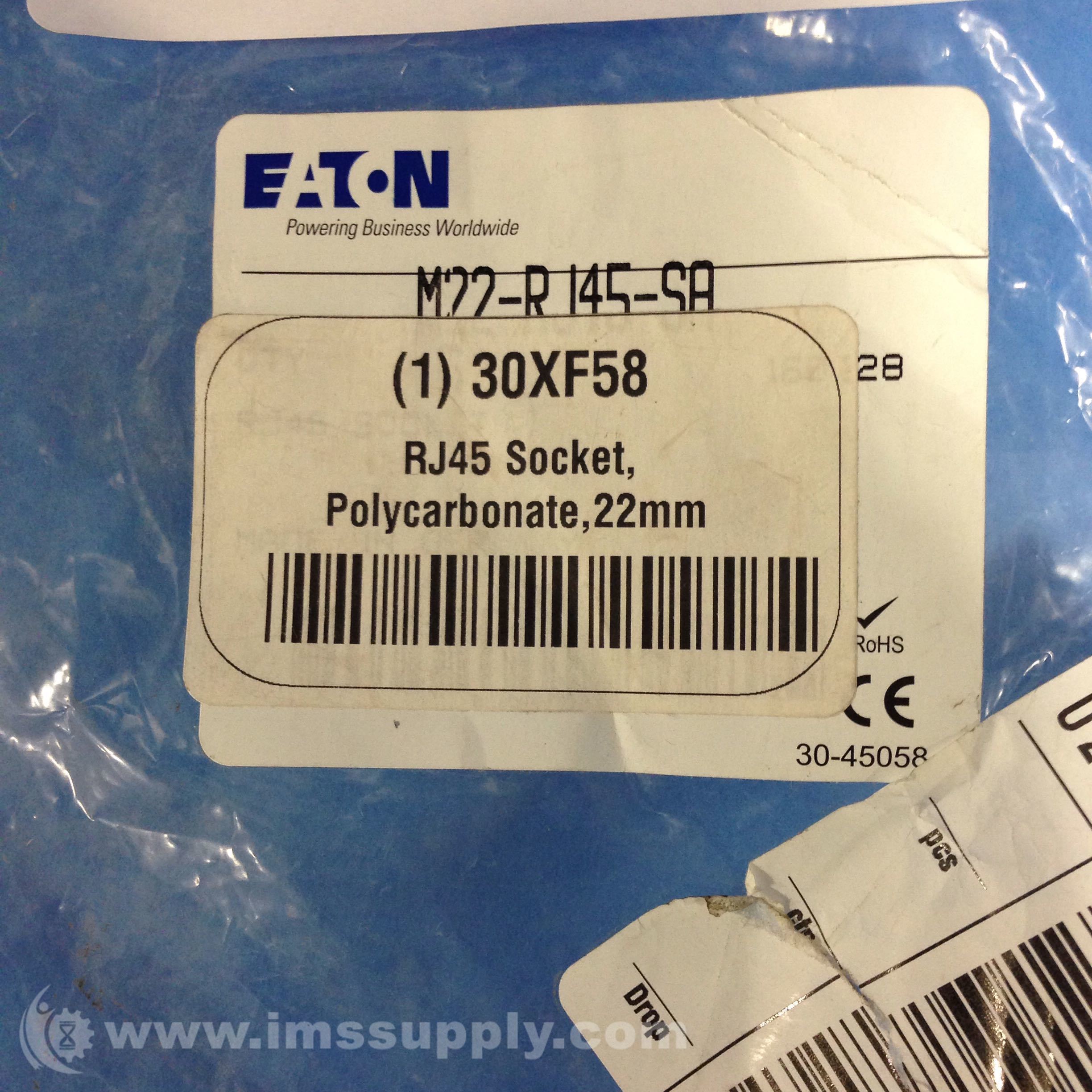Eaton M22-RJ45-SA Switch Accessory, RJ45 Socket, M22 Series - IMS Supply