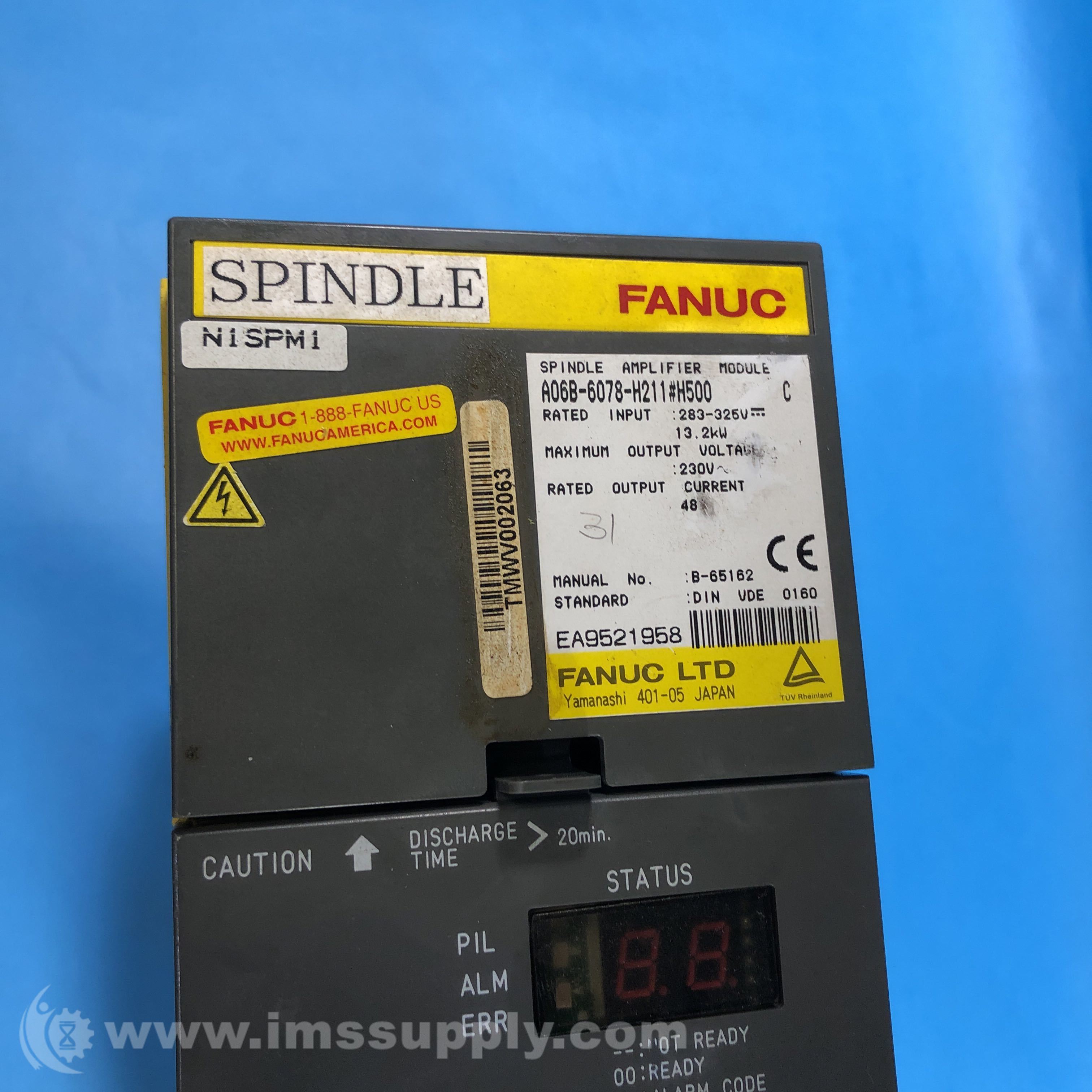 Fanuc A06B-6078-H211#H500 Spindle Amplifier - IMS Supply