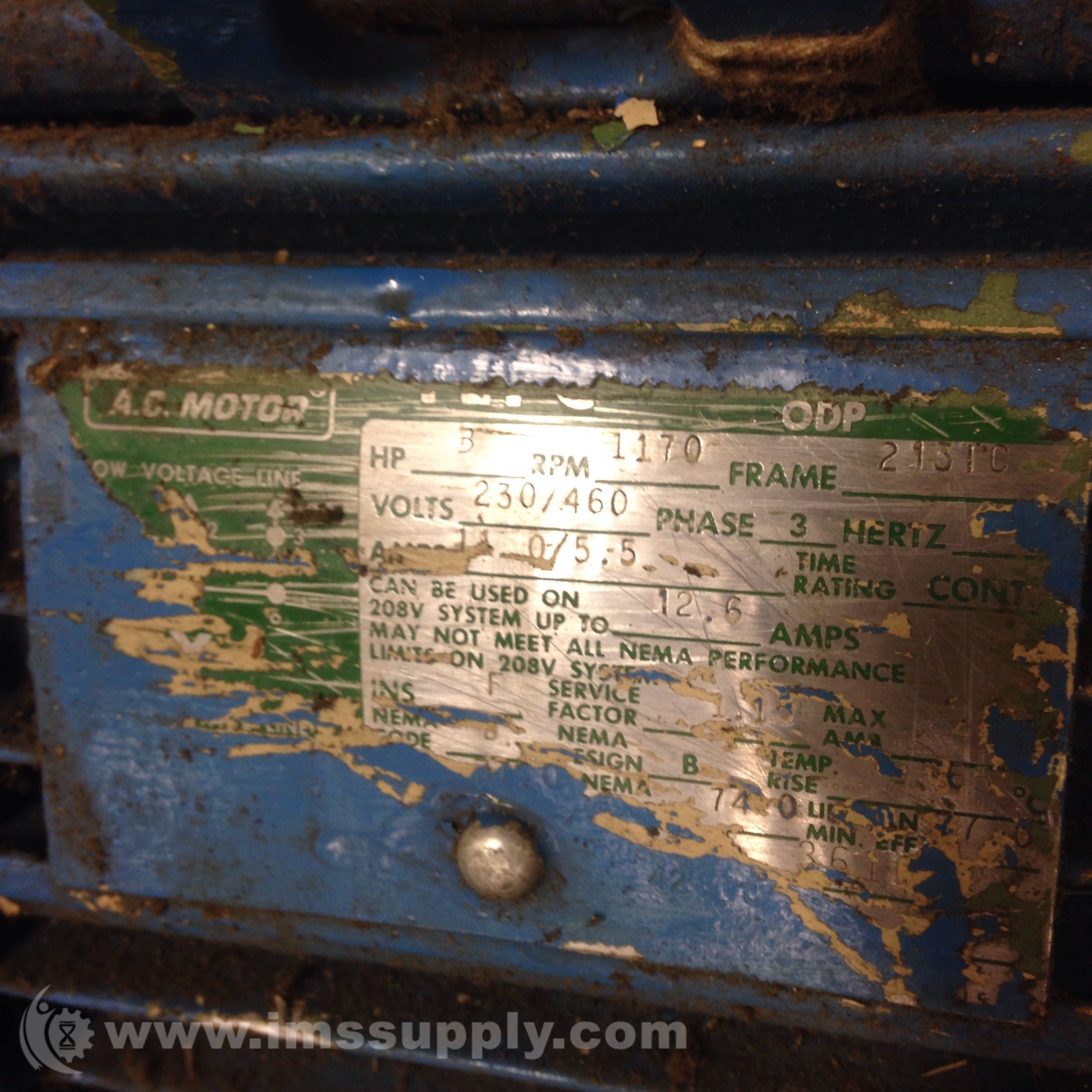 Baldor 213TC Frame 3HP 1170RPM 3PH Motor - IMS Supply