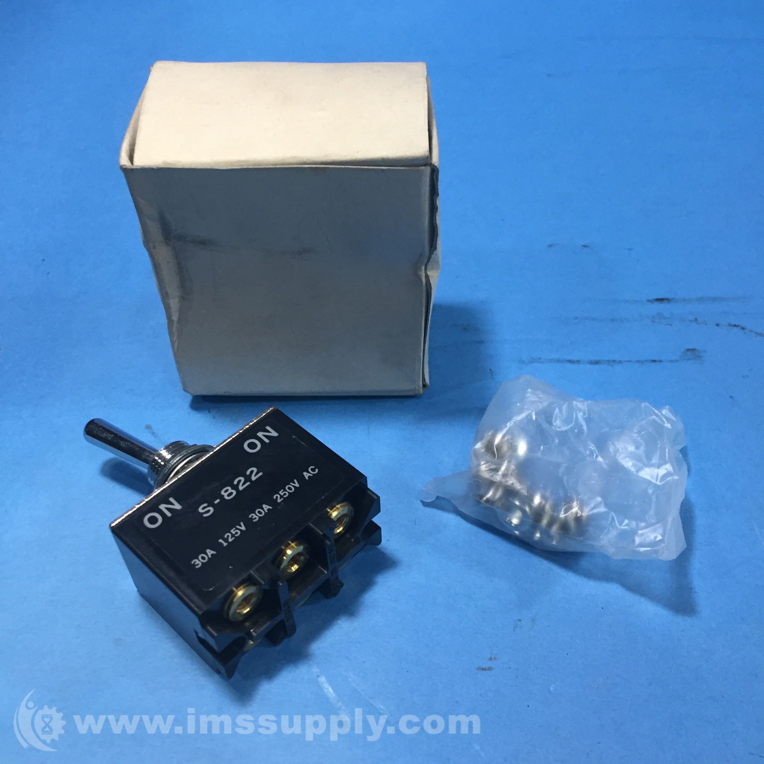 Nikkai S-822 Switch Toggle ON None ON DPDT Round Lever Screw Lug - IMS ...