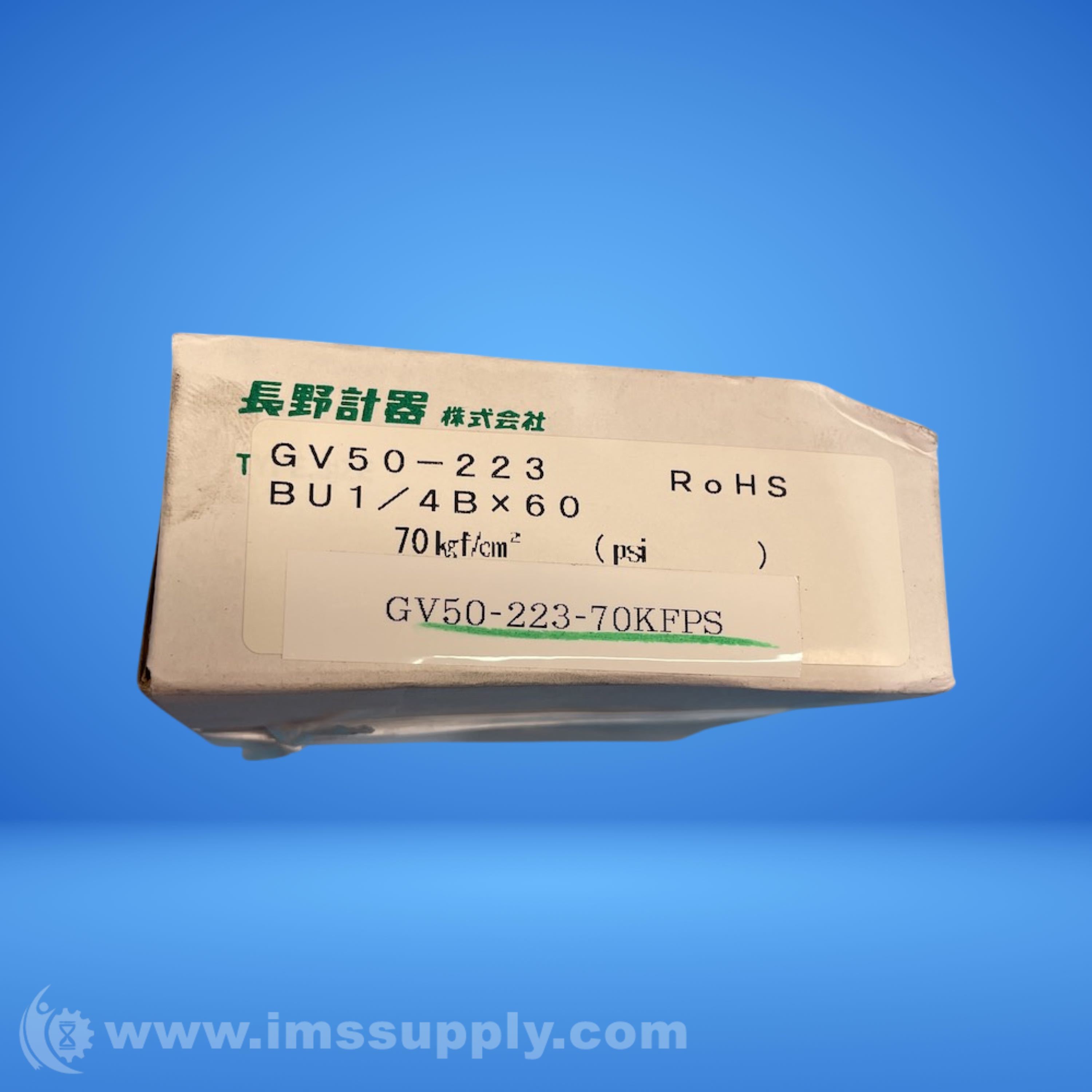 Nagano Keiki GV50-223 Pressure Sensor Switch Gauge - IMS Supply