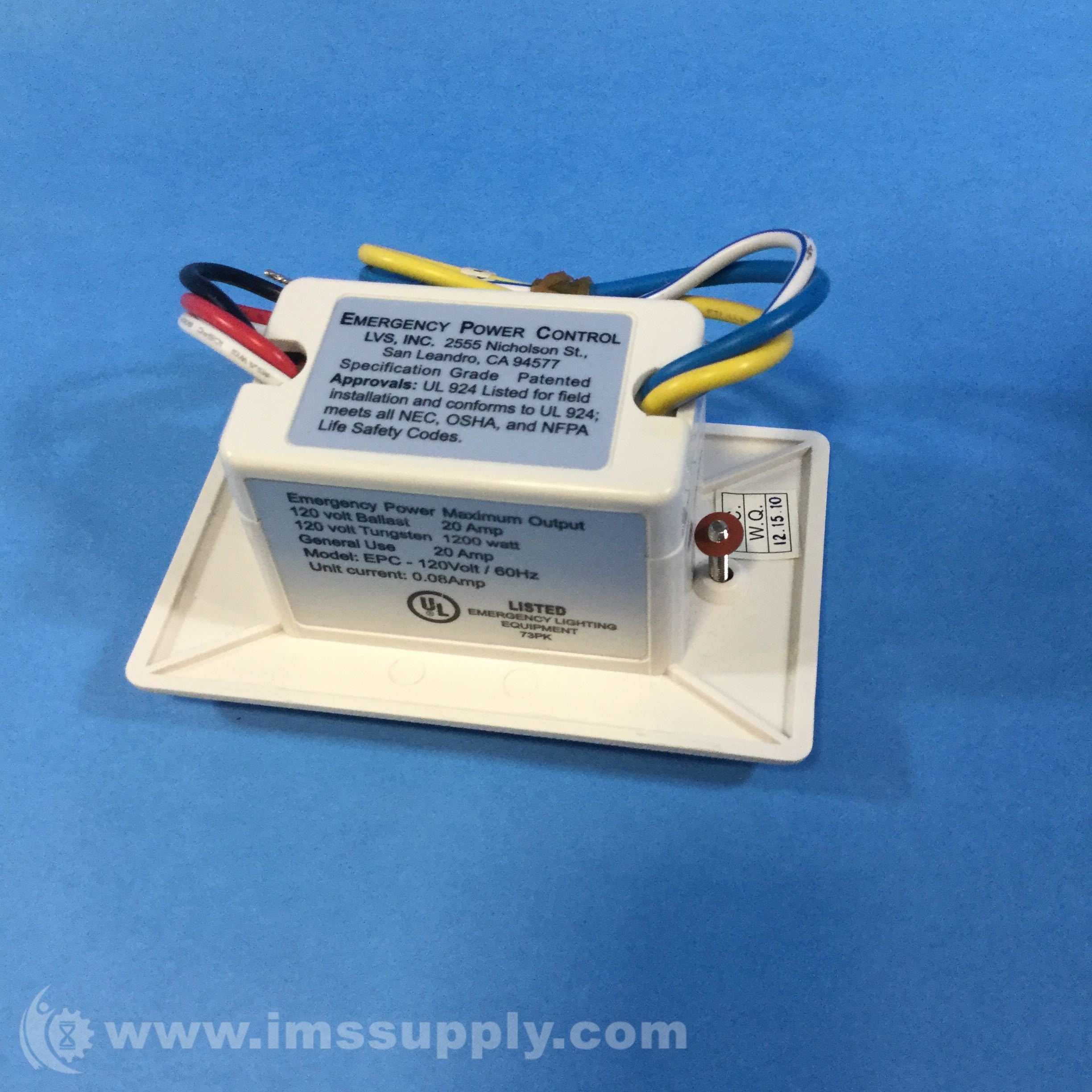 LVS Inc EPC-120V Emergency Power Control (obsolete) - IMS Supply