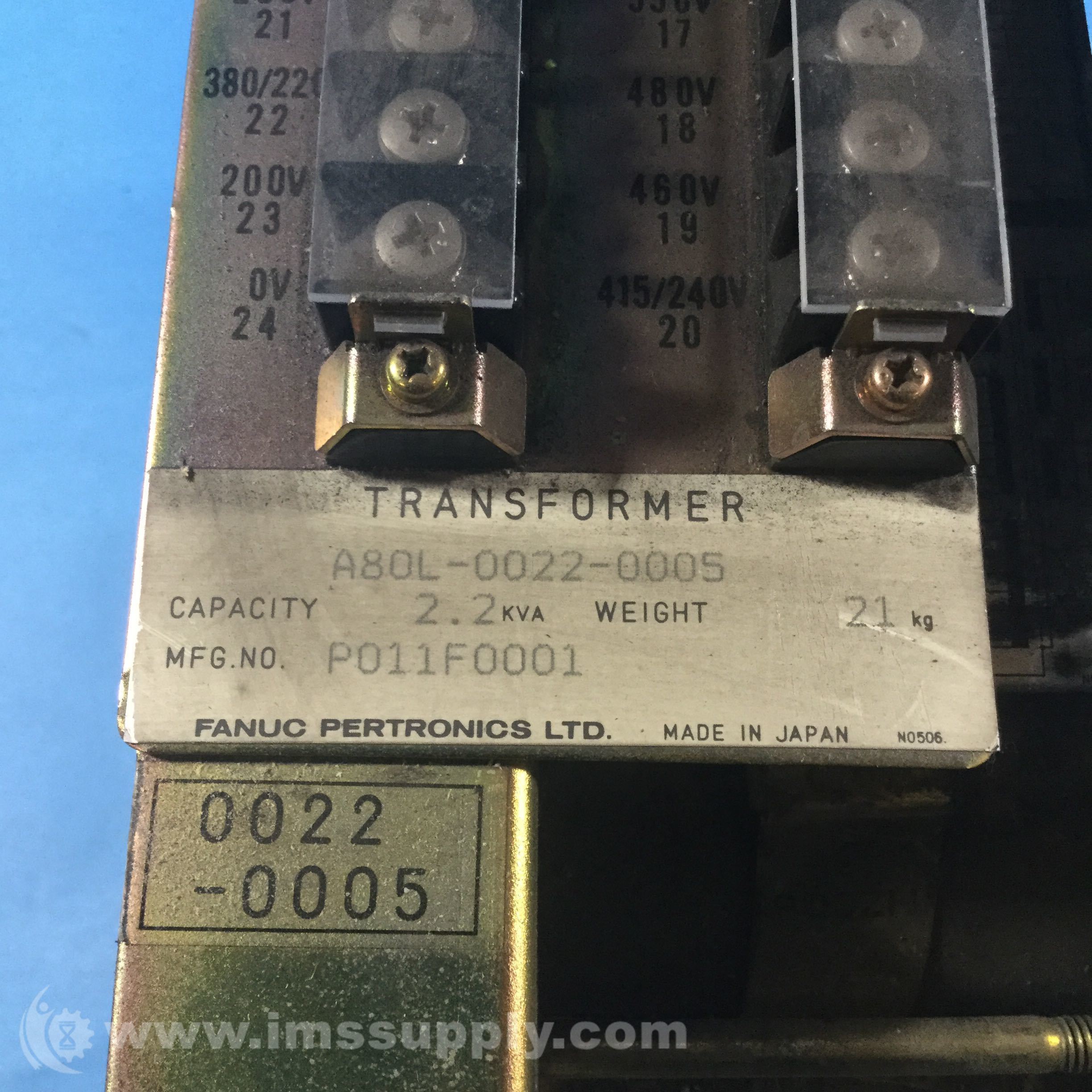 Fanuc A80L-0022-0005 Transformer - IMS Supply