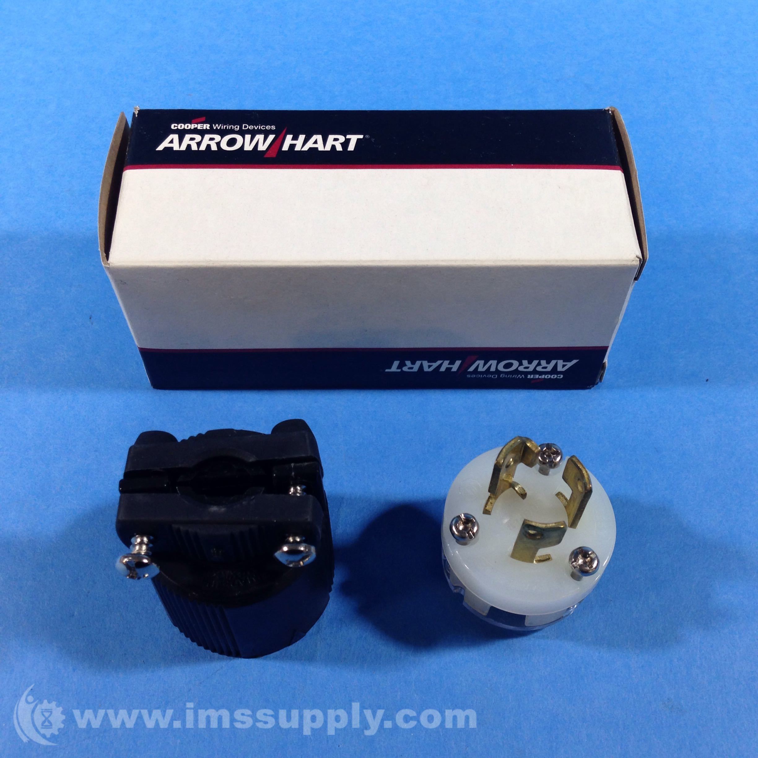 Arrow Hart CWL515P Hart-Lock Saftey Grip Plug 15A 125VAC - IMS Supply