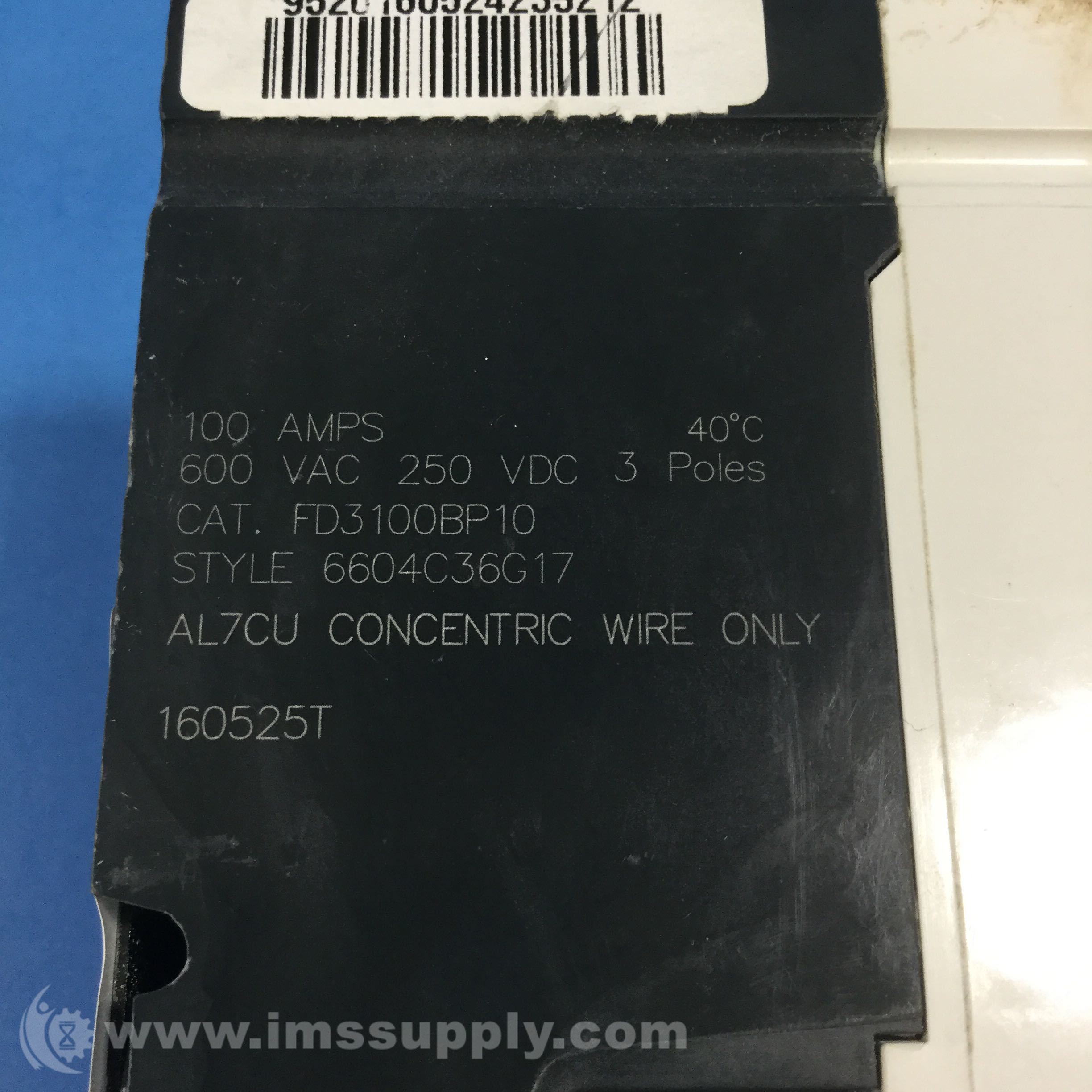 Eaton FD3100BP10 Circuit Breaker - IMS Supply