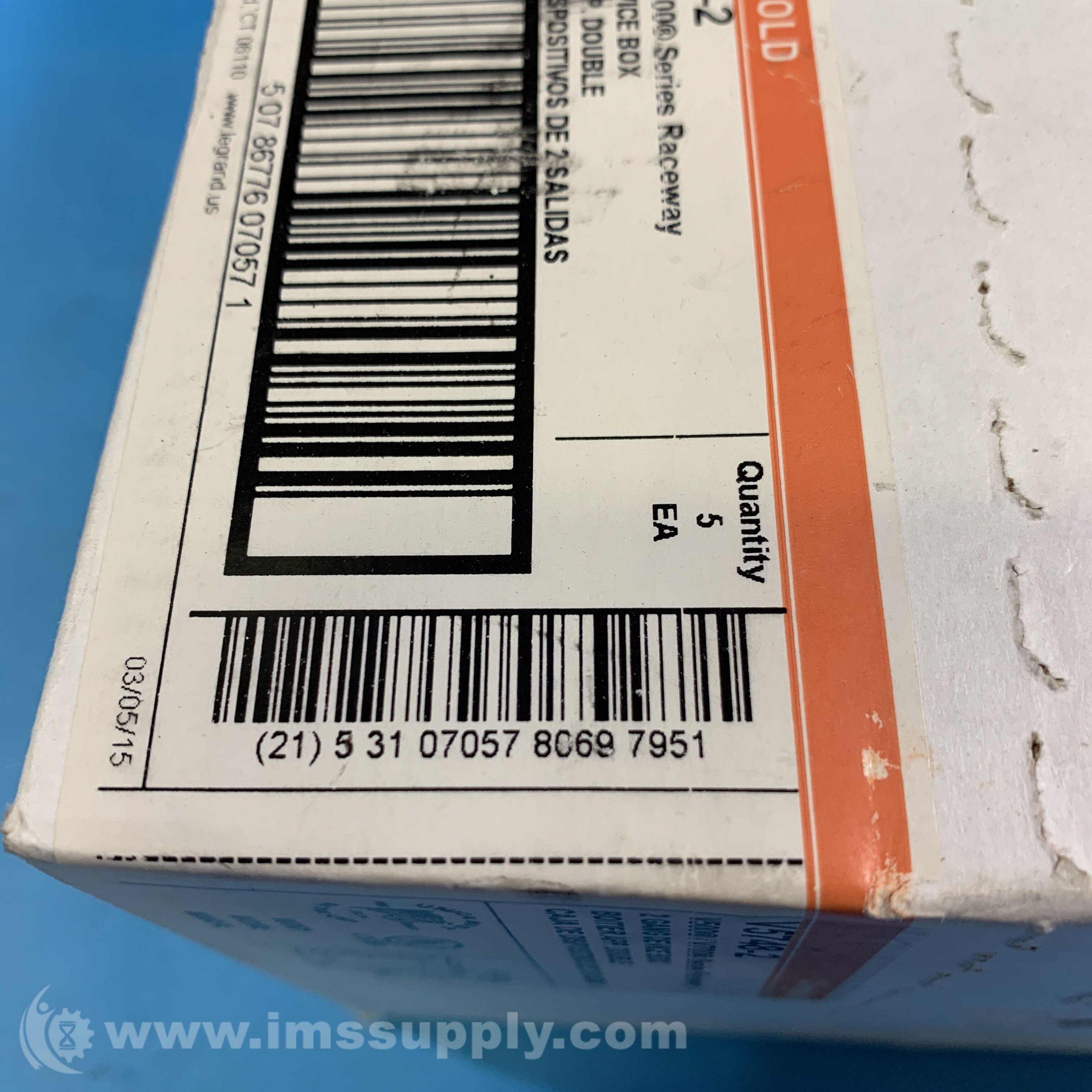 Legrand V5748-2 Box of 5 Deep Device Box - IMS Supply