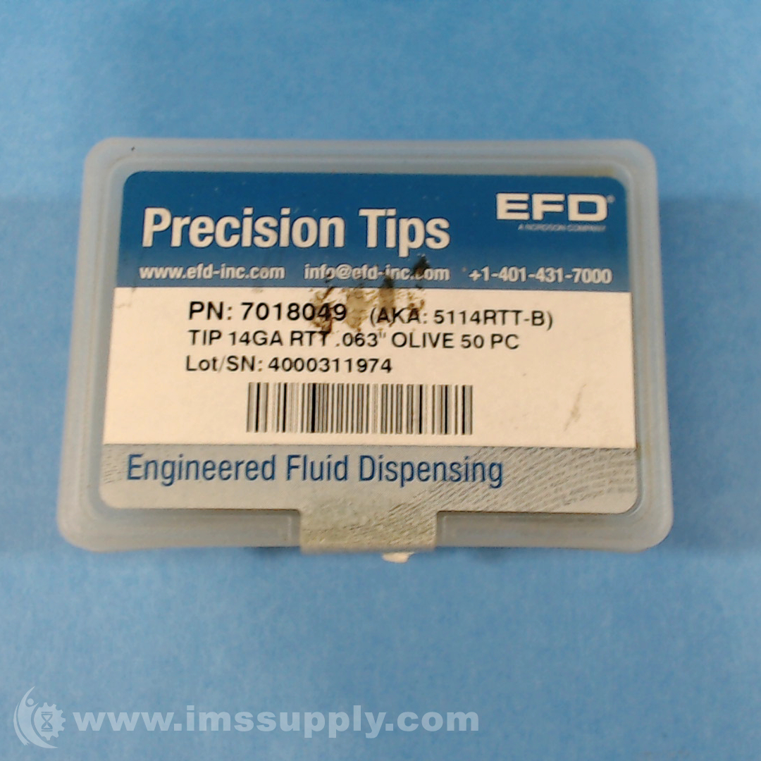 Efd 7018049 Smoothflow Tapered Dispensing Tip, 14 Gauge, Olive - IMS Supply