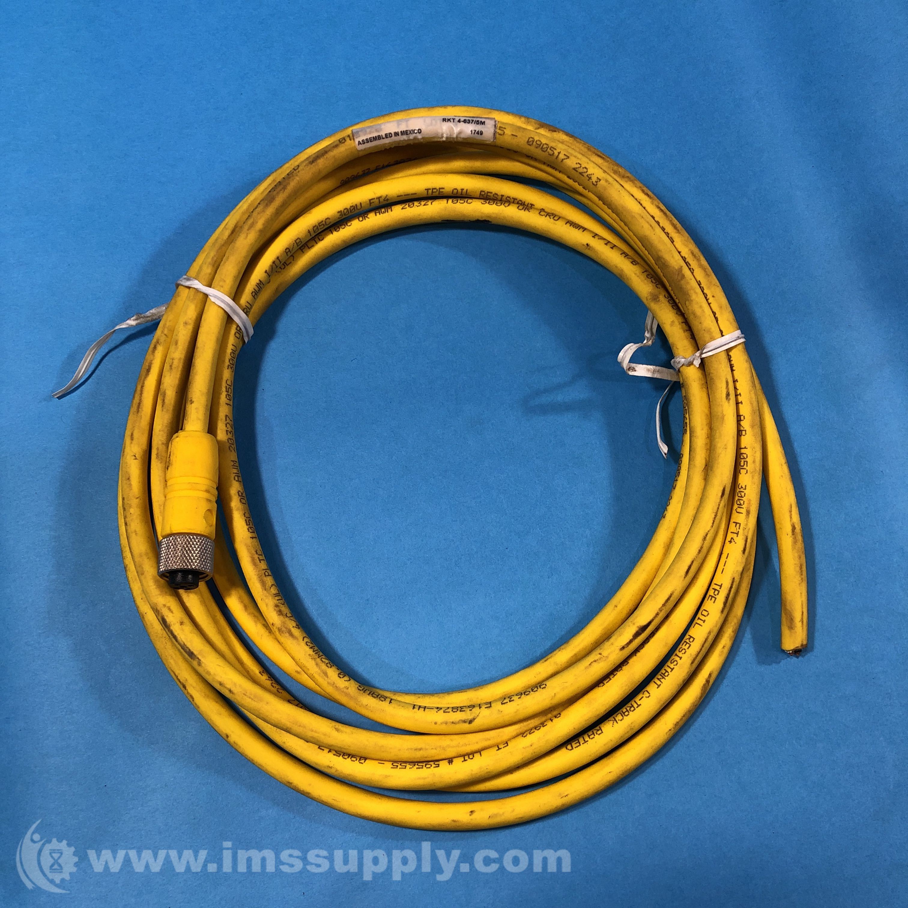 Lumberg Automation RKT 4-637/5M Sensor Cable / Actuator Cable - IMS Supply