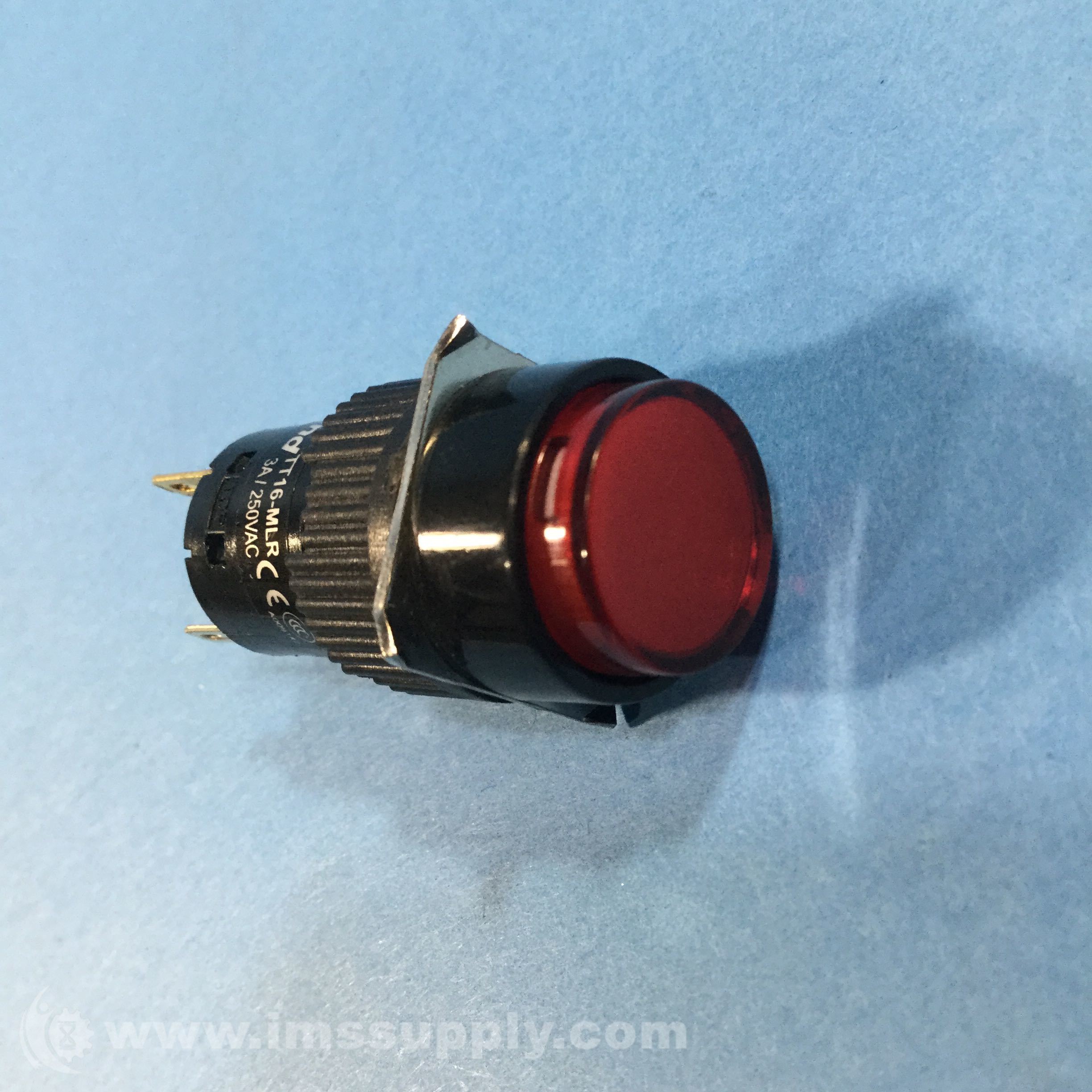 Tend TT16-MLR Illuminated Push Button, Color Red, 3A, 250 VAC - IMS Supply