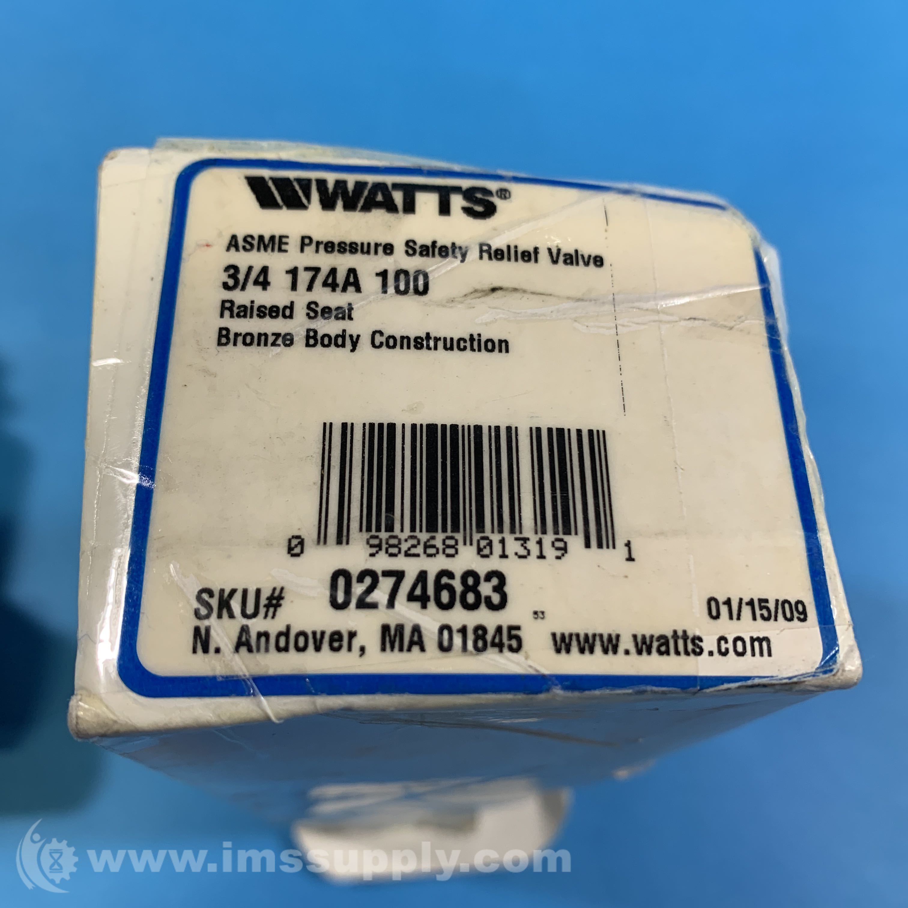 Watts 174A 100 Pressure Safety Relief Valve - IMS Supply