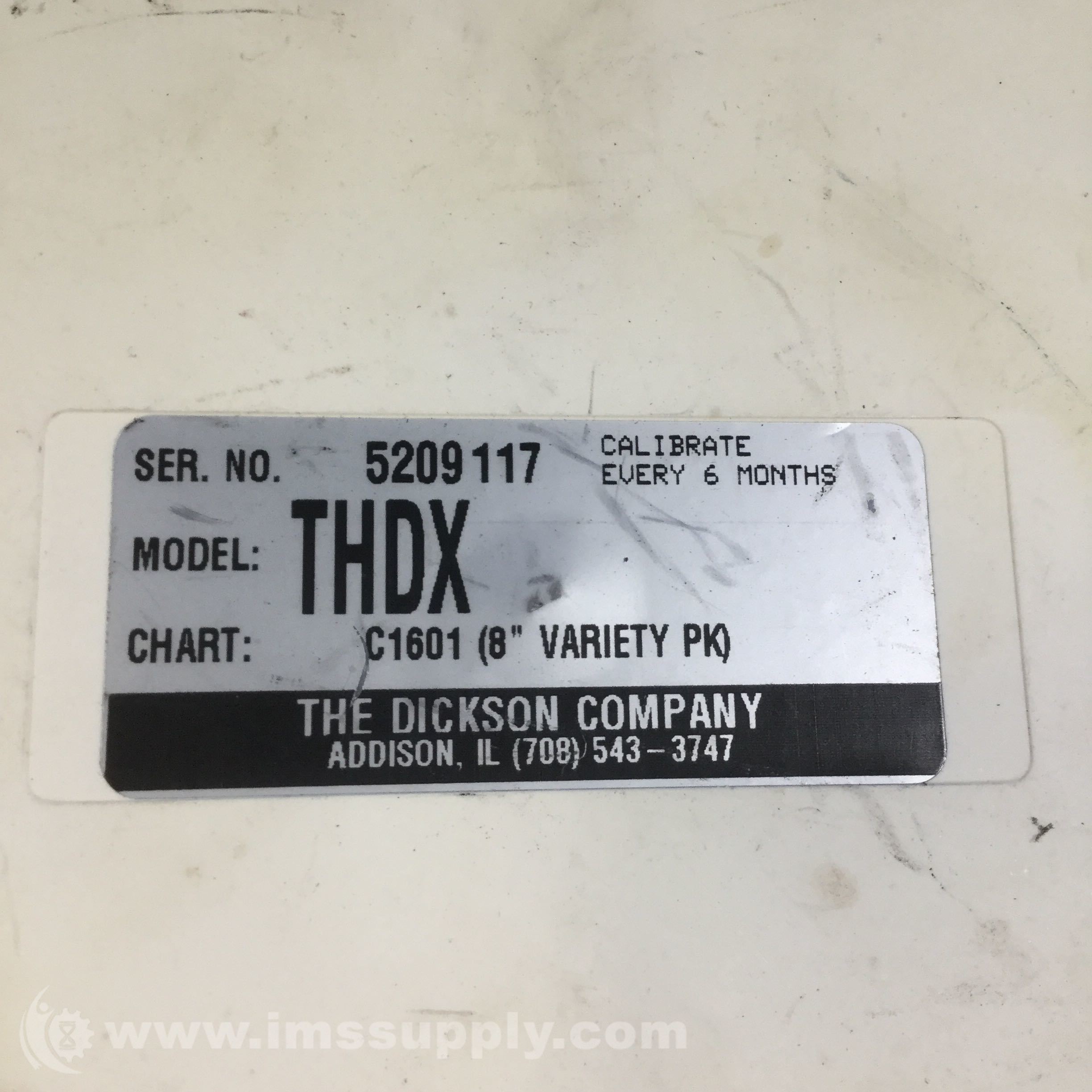 Dickson THDX, Chart Recorder Temperature and Humidity - IMS Supply
