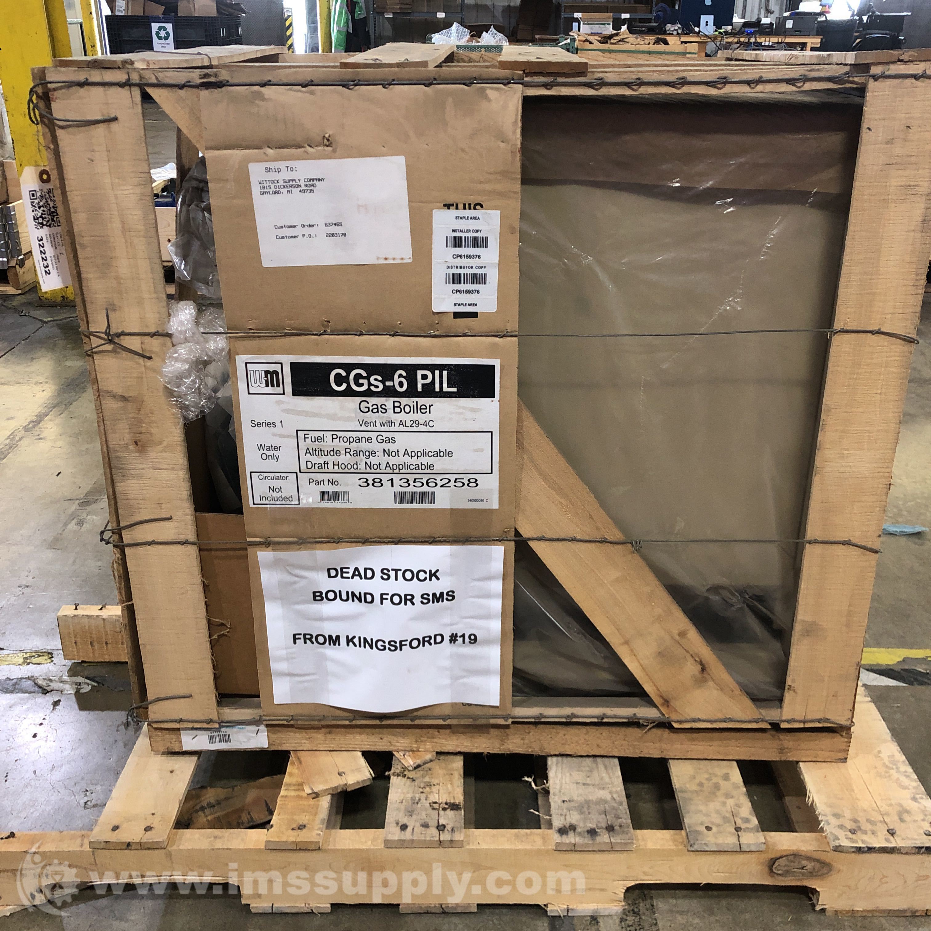 Weil Mclain CGs-6 PIL Propane Gas Boiler - IMS Supply