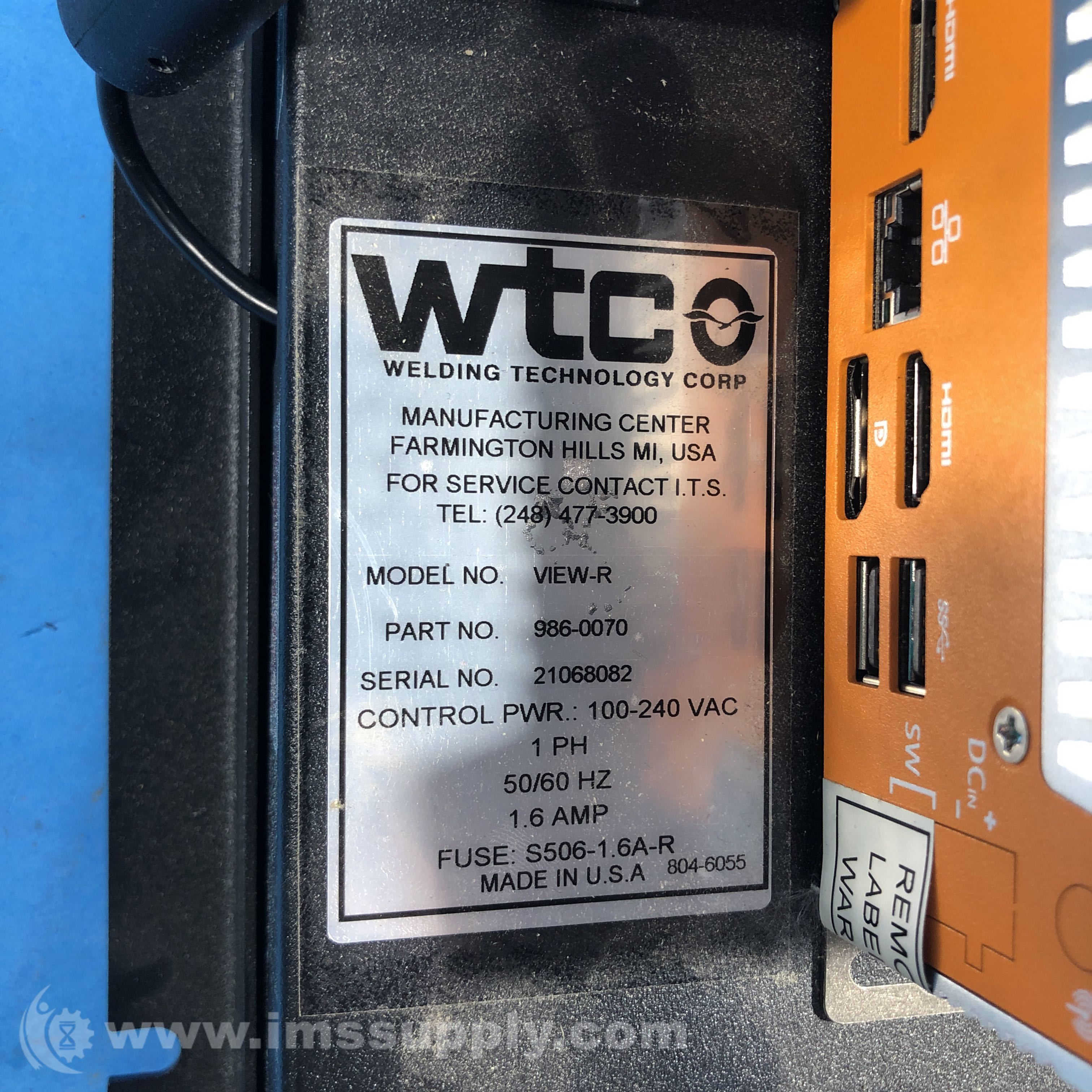 Welding Technology Corp 986-0070 Resistance Weld Control - IMS Supply