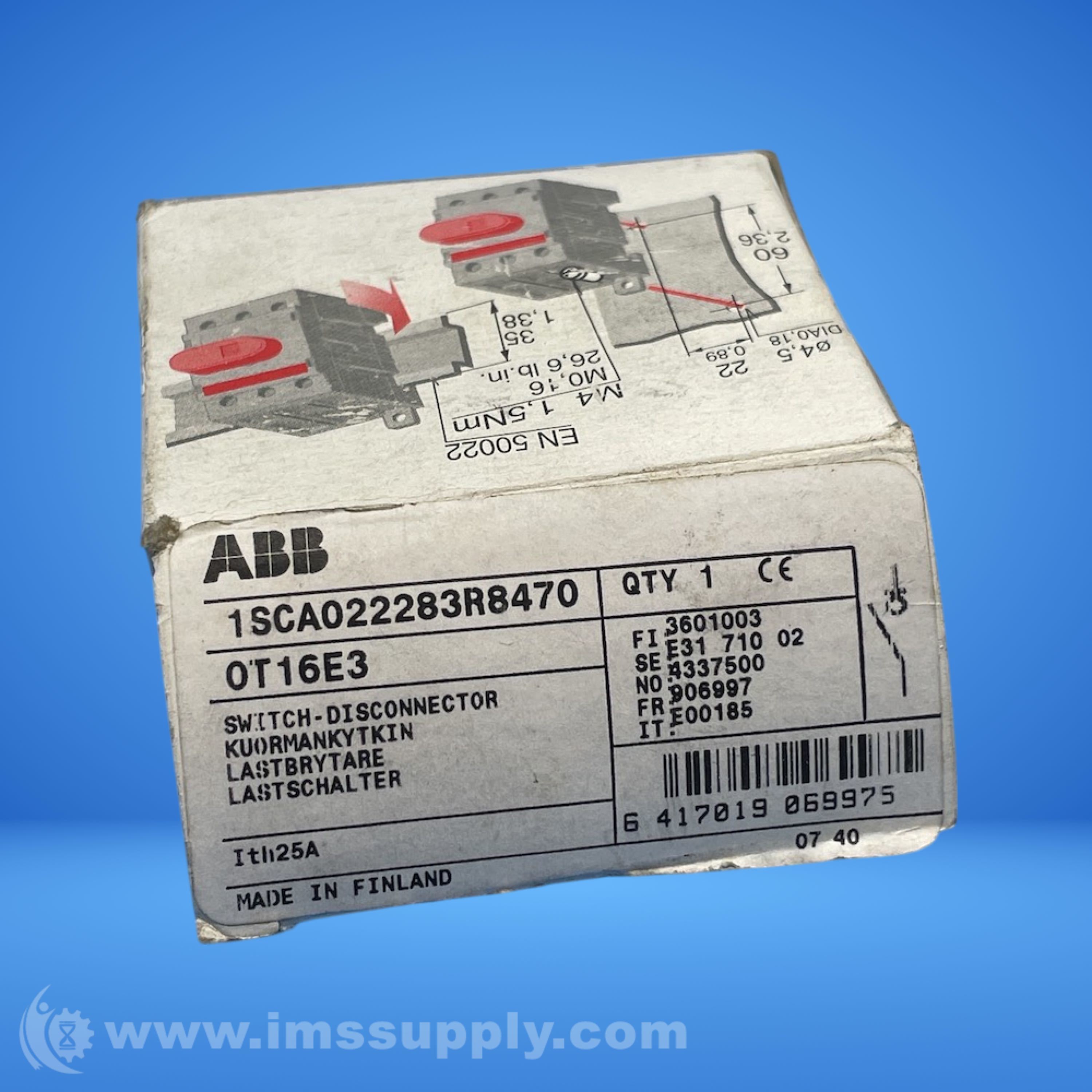 ABB OT16E3 Disconnect Switch - IMS Supply