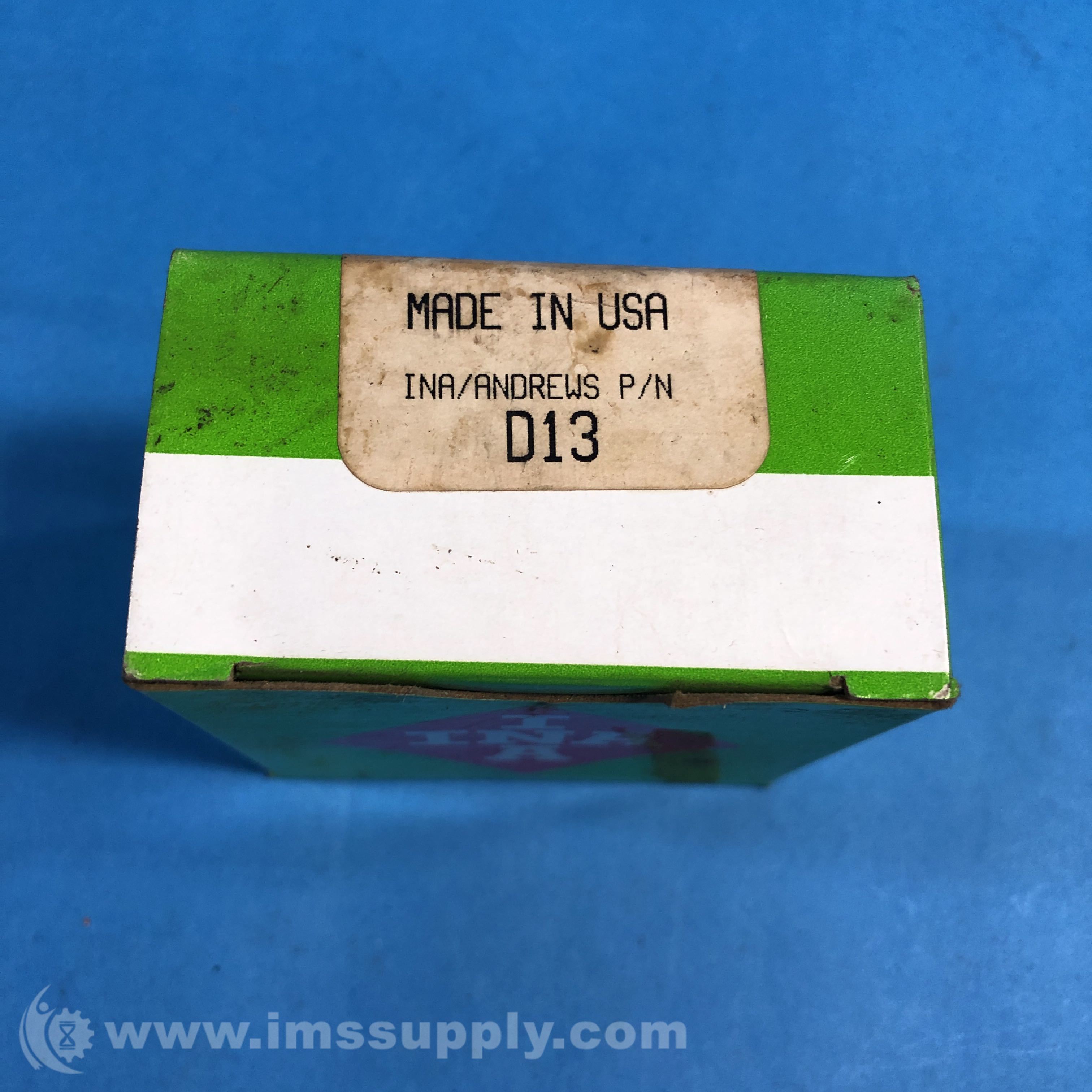 Ina D13 Ball Thrust Bearing, Single-Direction - IMS Supply