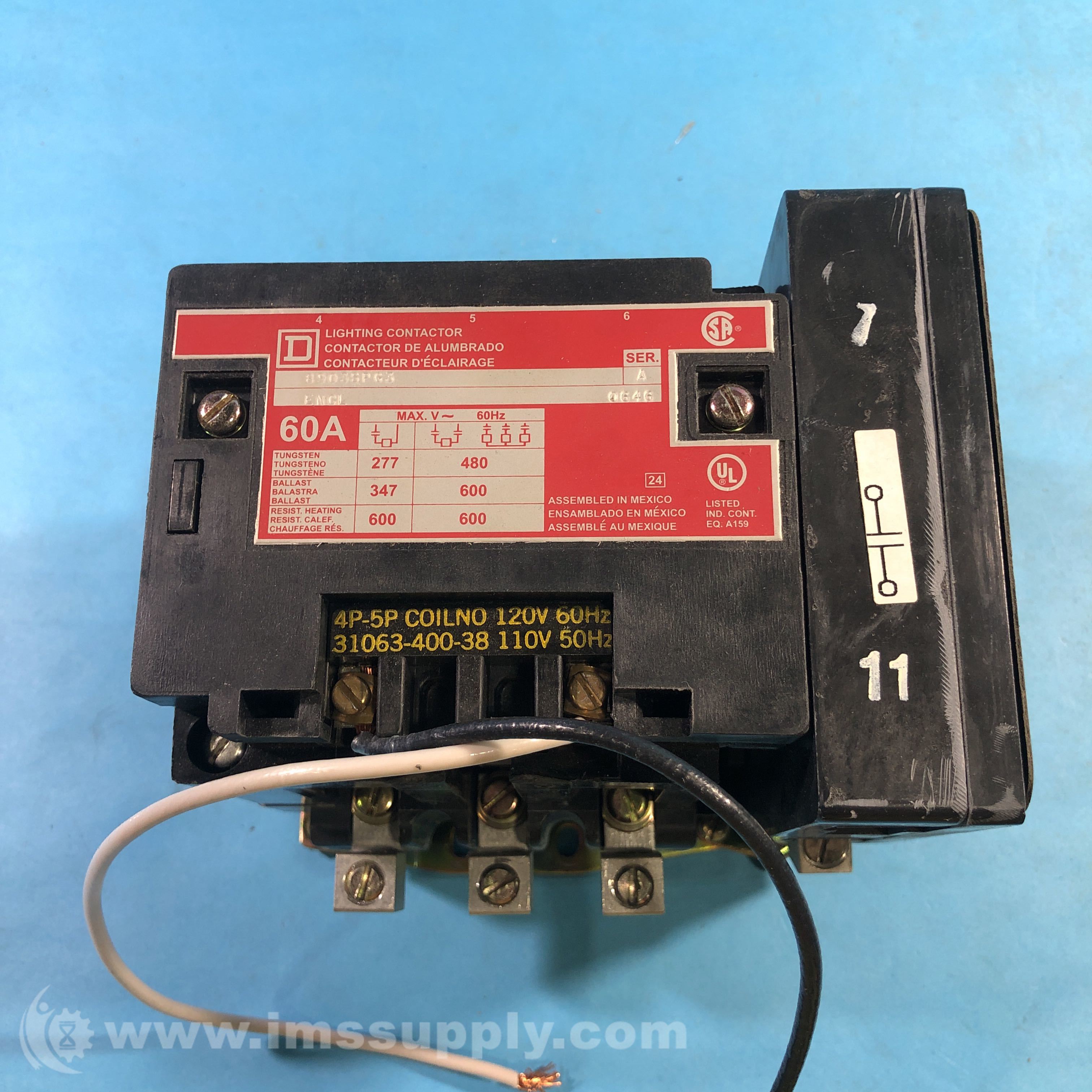 Square D 8903SP03 Lighting Contactor 600Vac 60A - IMS Supply