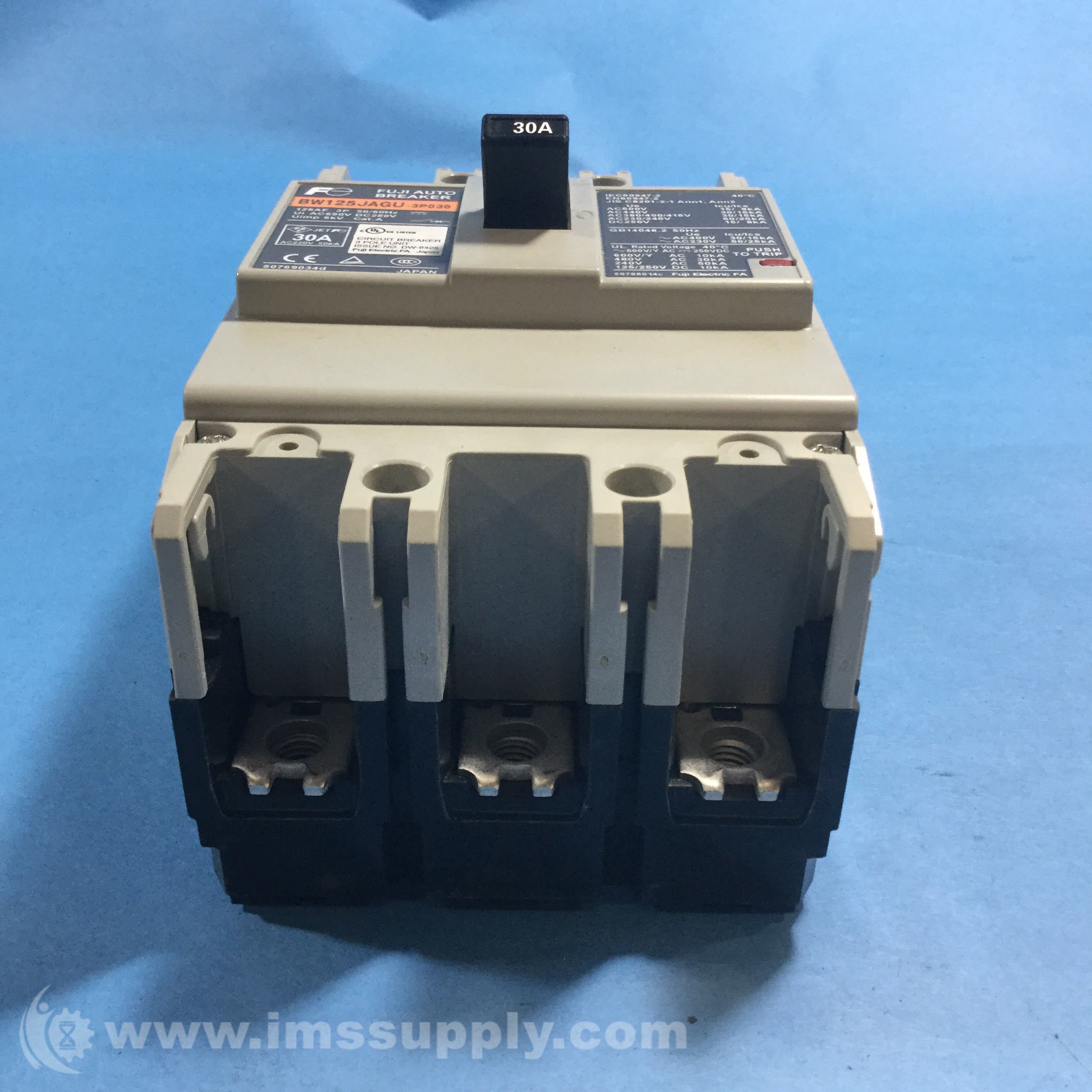 Fuji Electric Co BW125JAGU 3-Pole Auto Breaker Circuit Breaker, D - IMS ...