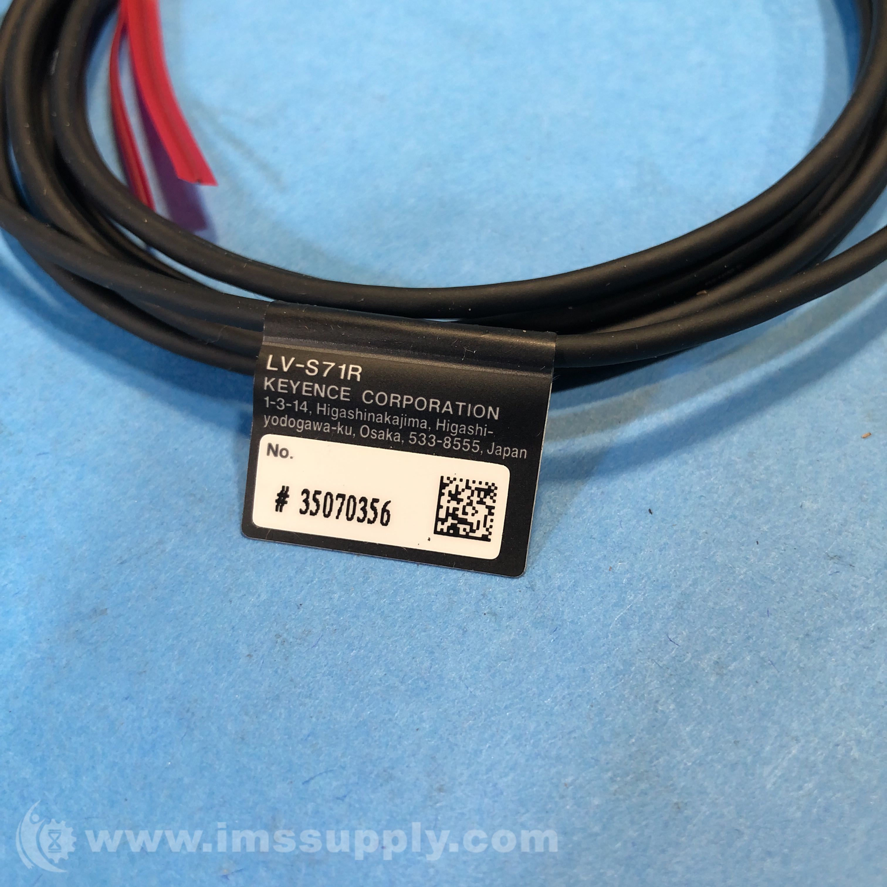 Keyence LV-S71 Digital Fiber Sensor Optic Amplifier Cable - IMS Supply