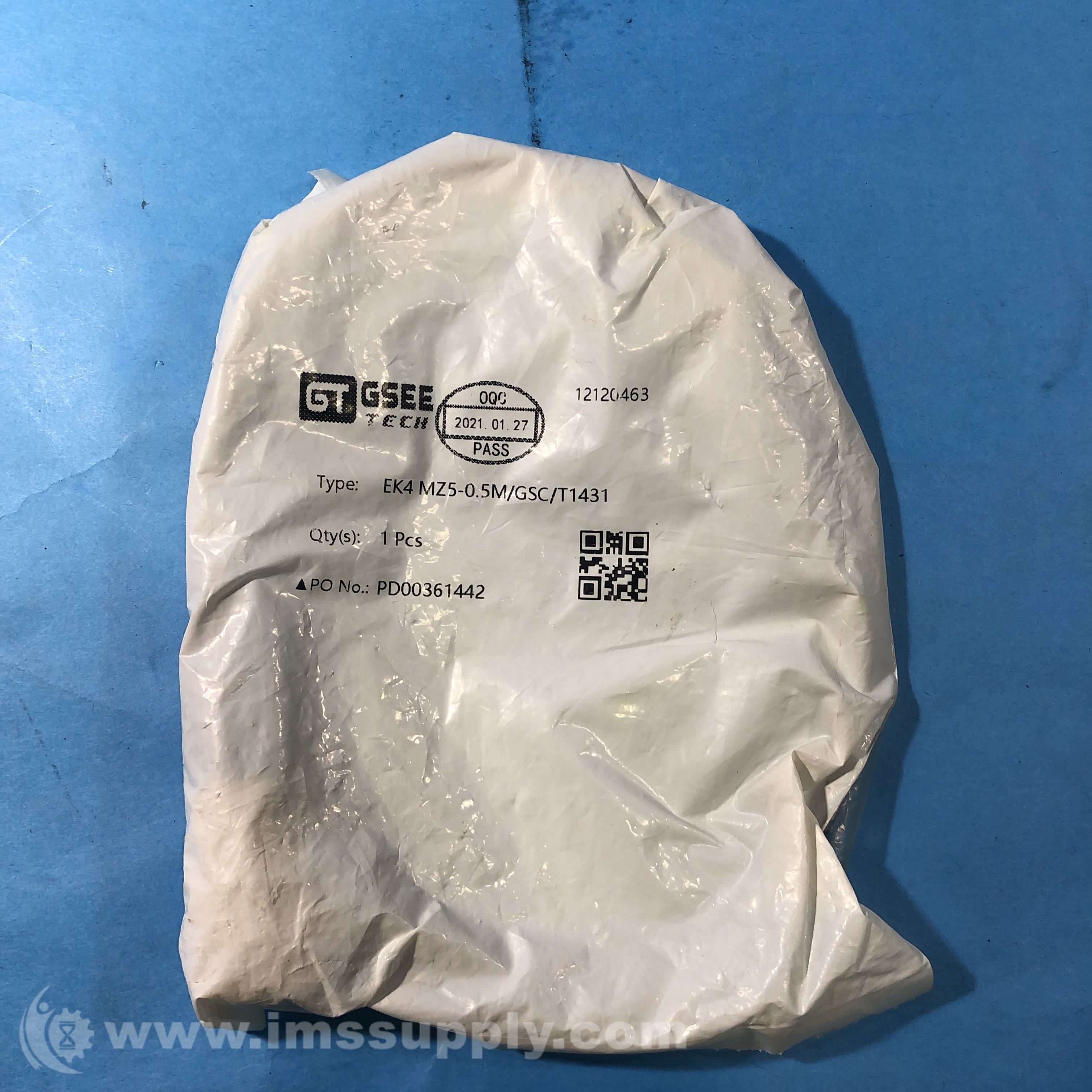 GSEE-TECH EK4 MZ5-0.5M/GSC/T1431 Double Ended Cordset - IMS Supply