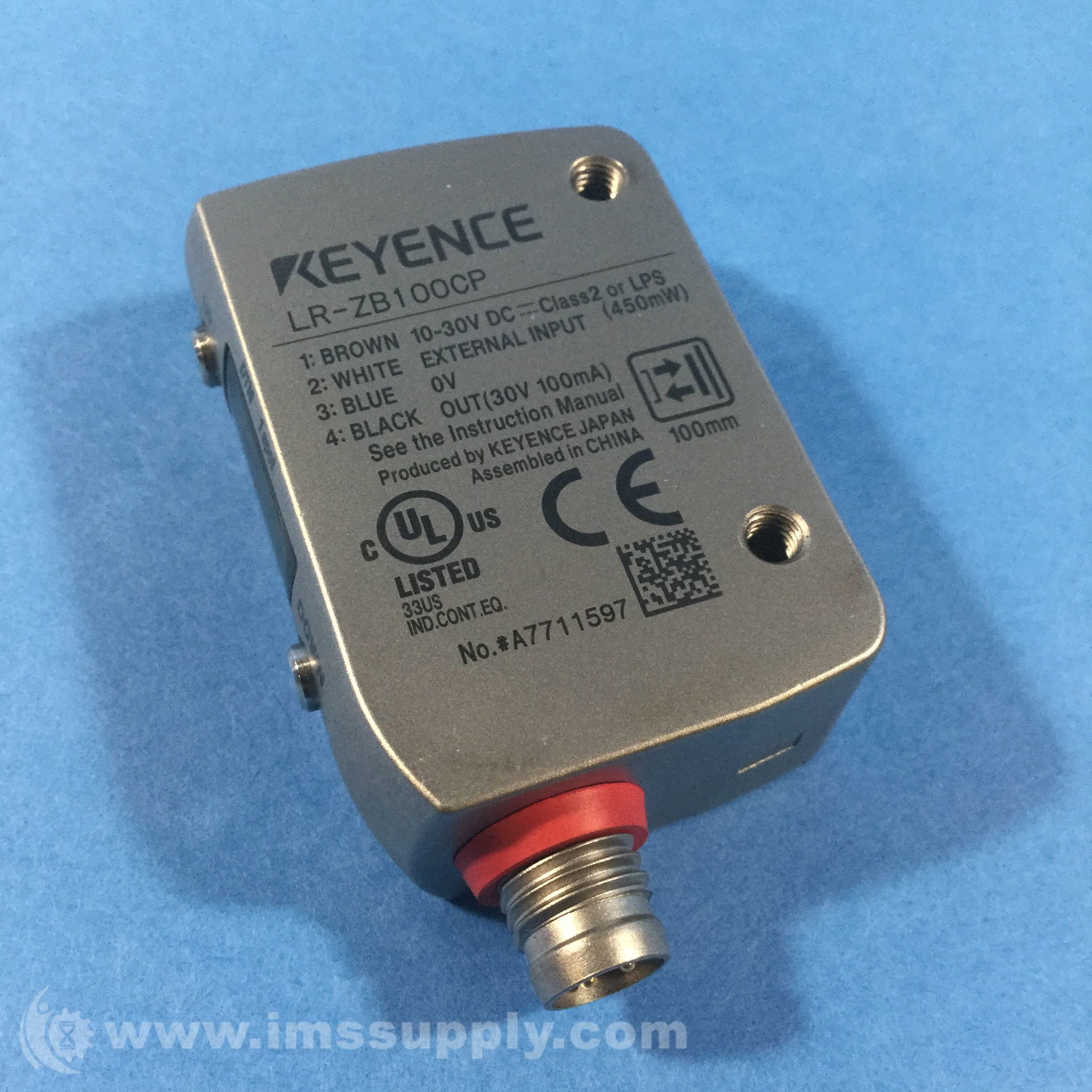 Keyence LR-ZB100CP Rectangular Sensor w/ M8 Connector Type - IMS Supply