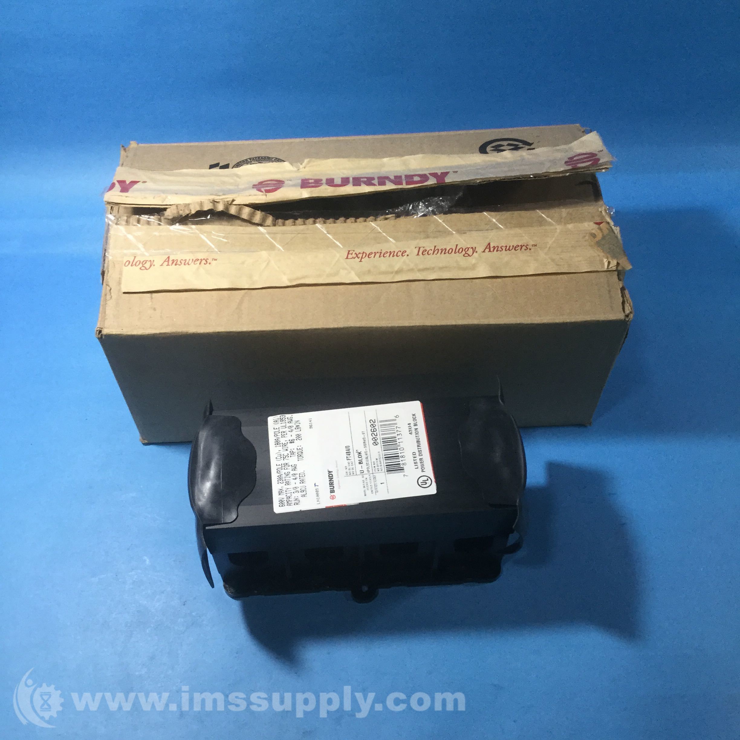 Burndy FT4B4/0 Power Distribution Block - IMS Supply