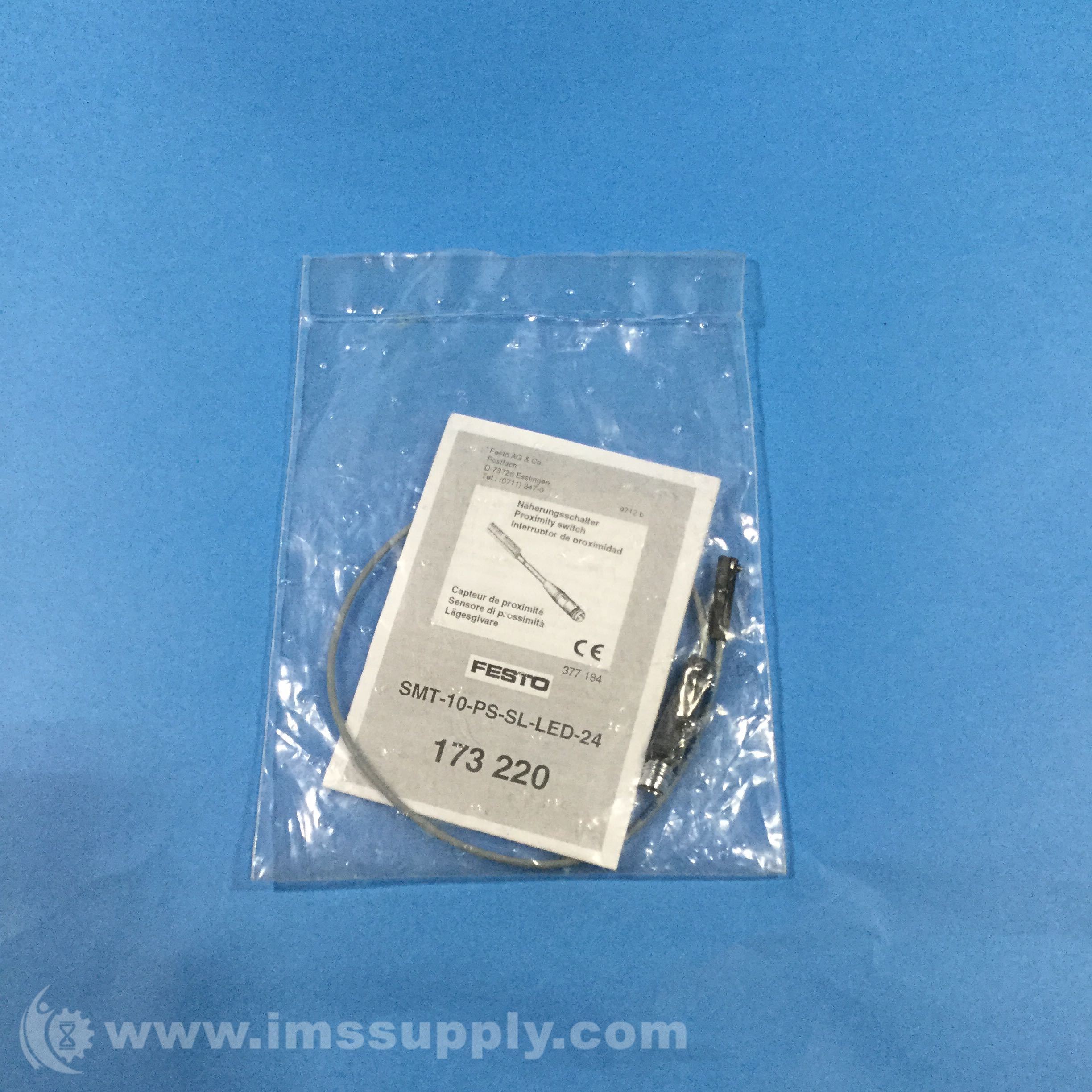 Festo SMT-10-PS-SL-LED-24 Proximity Switch, 3 Pin, 10-30 V DC - IMS Supply