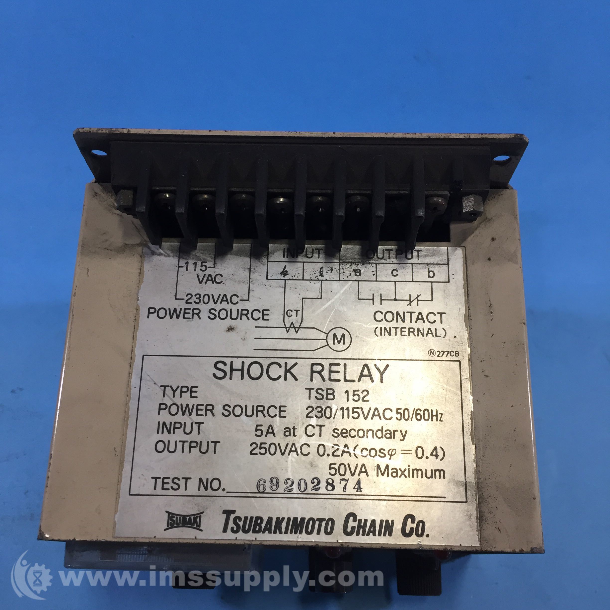 Tsubakimoto Chain Co. TSB 152 Shock Relay - IMS Supply