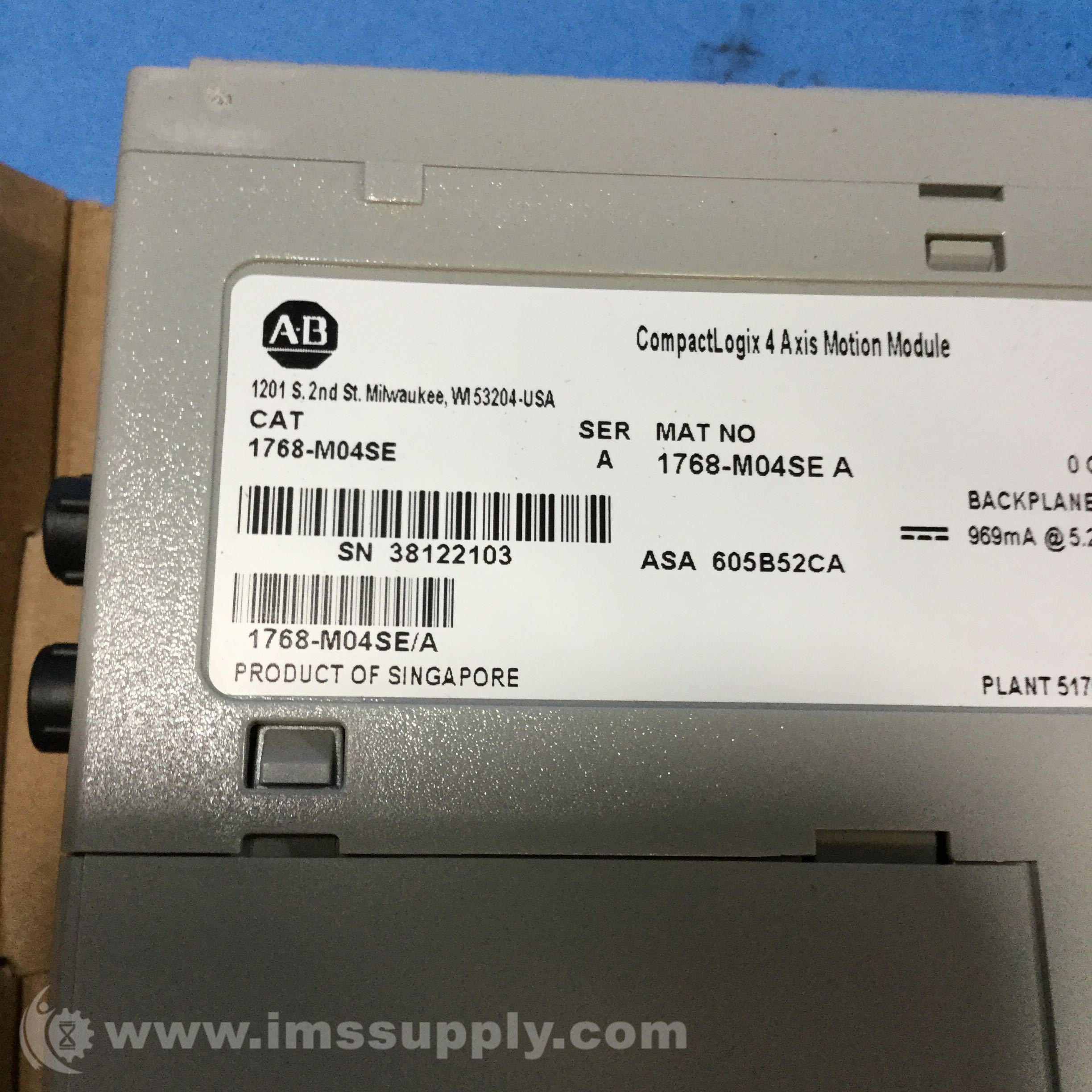 Allen Bradley 1768-M04SE CompactLogix Sercos Interface Module - IMS Supply