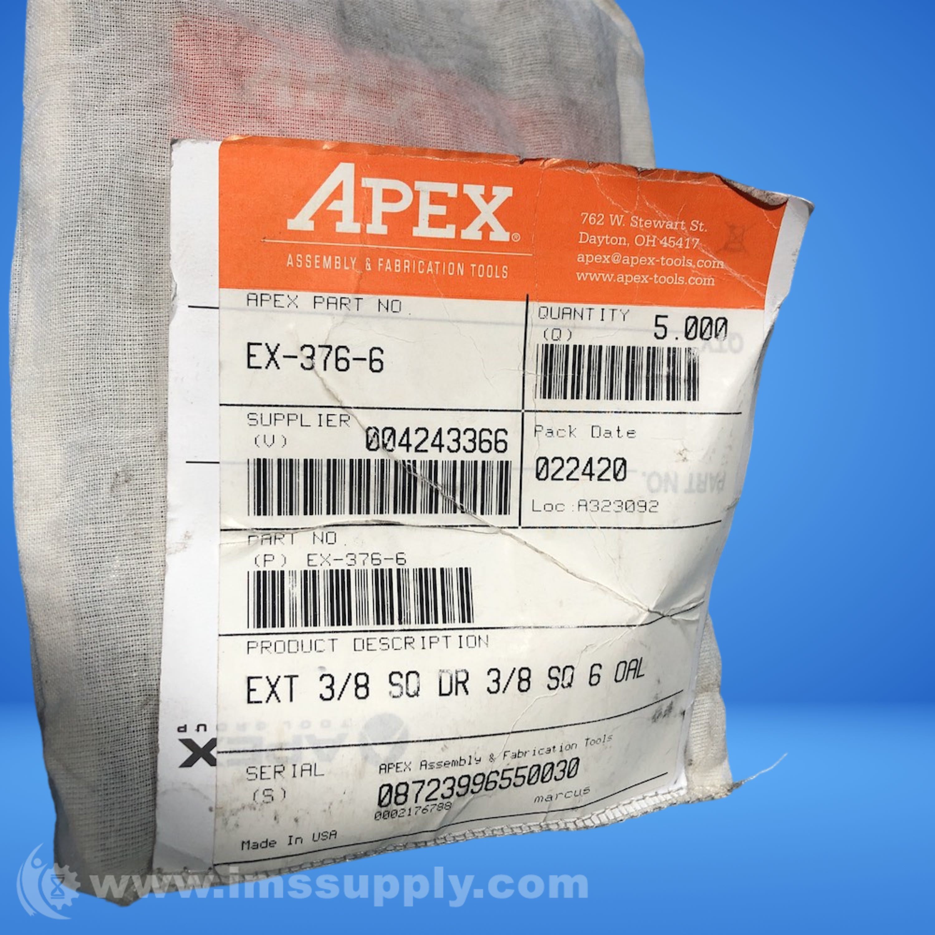 APEX EX-376-6 Bag of 5 - IMS Supply