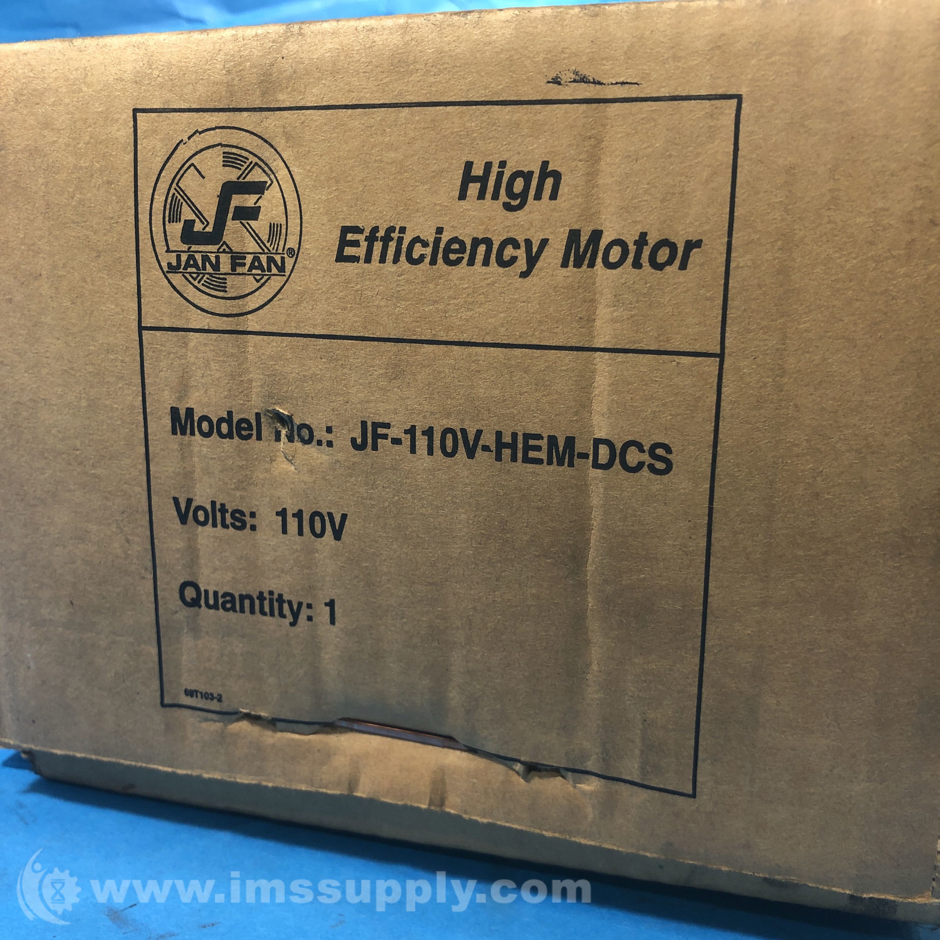 Jan Fan JF-110V-HEM-DCS High Efficiency Motor, 110 V - IMS Supply