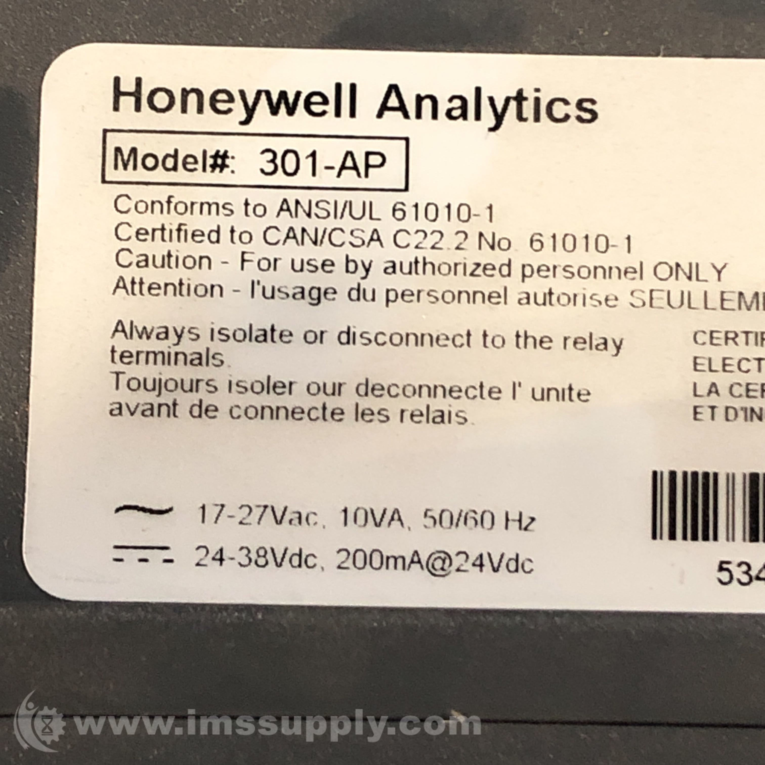 Honeywell 301-AP VA301C Annunciator Panel - IMS Supply