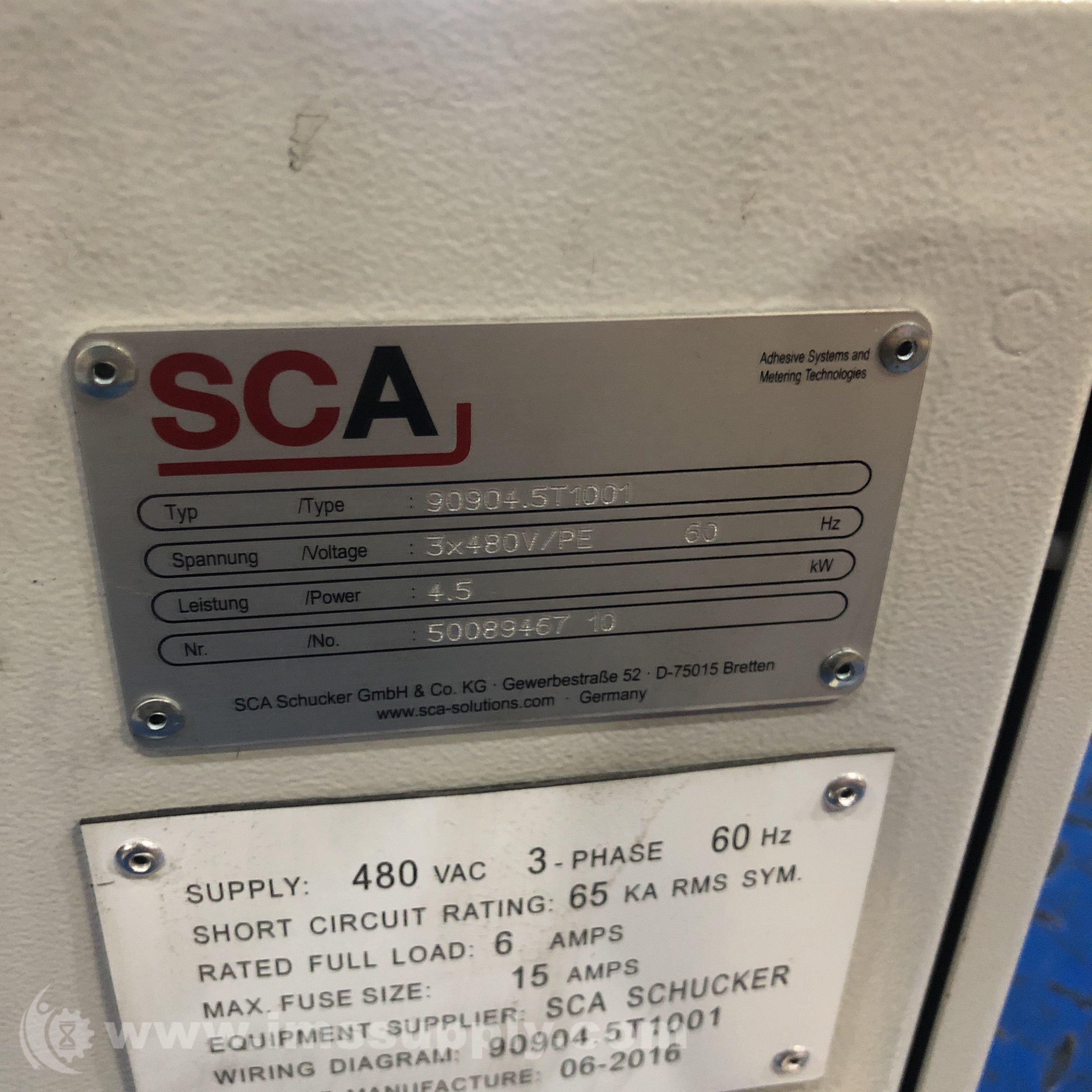 SCA Schucker 90904.5T1001 Pump Controller 3x480V/PE 60Hz 4.5kW - IMS Supply