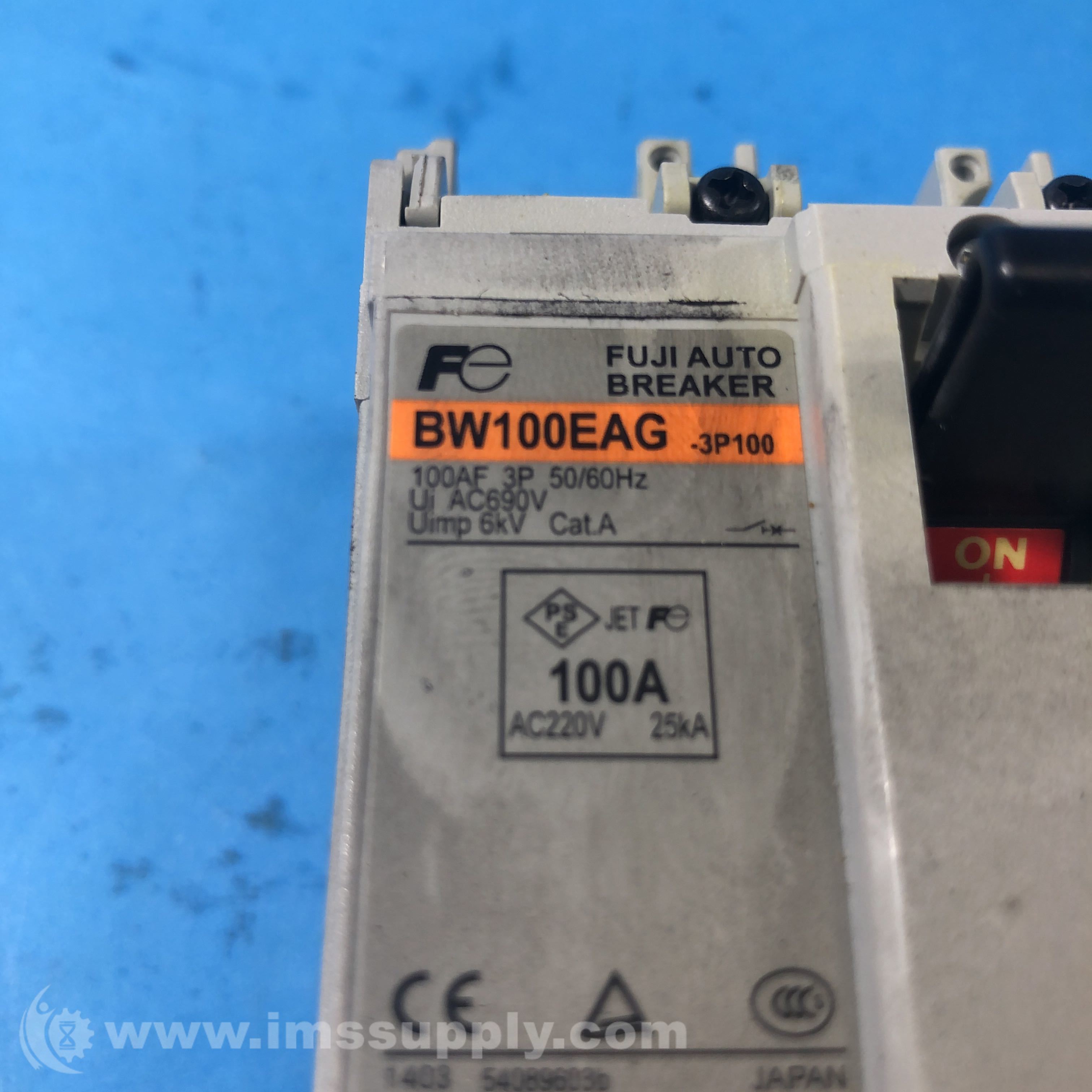 Fuji Electric BW100EAG-3P100 Circuit Breaker, 100 Amp - IMS Supply