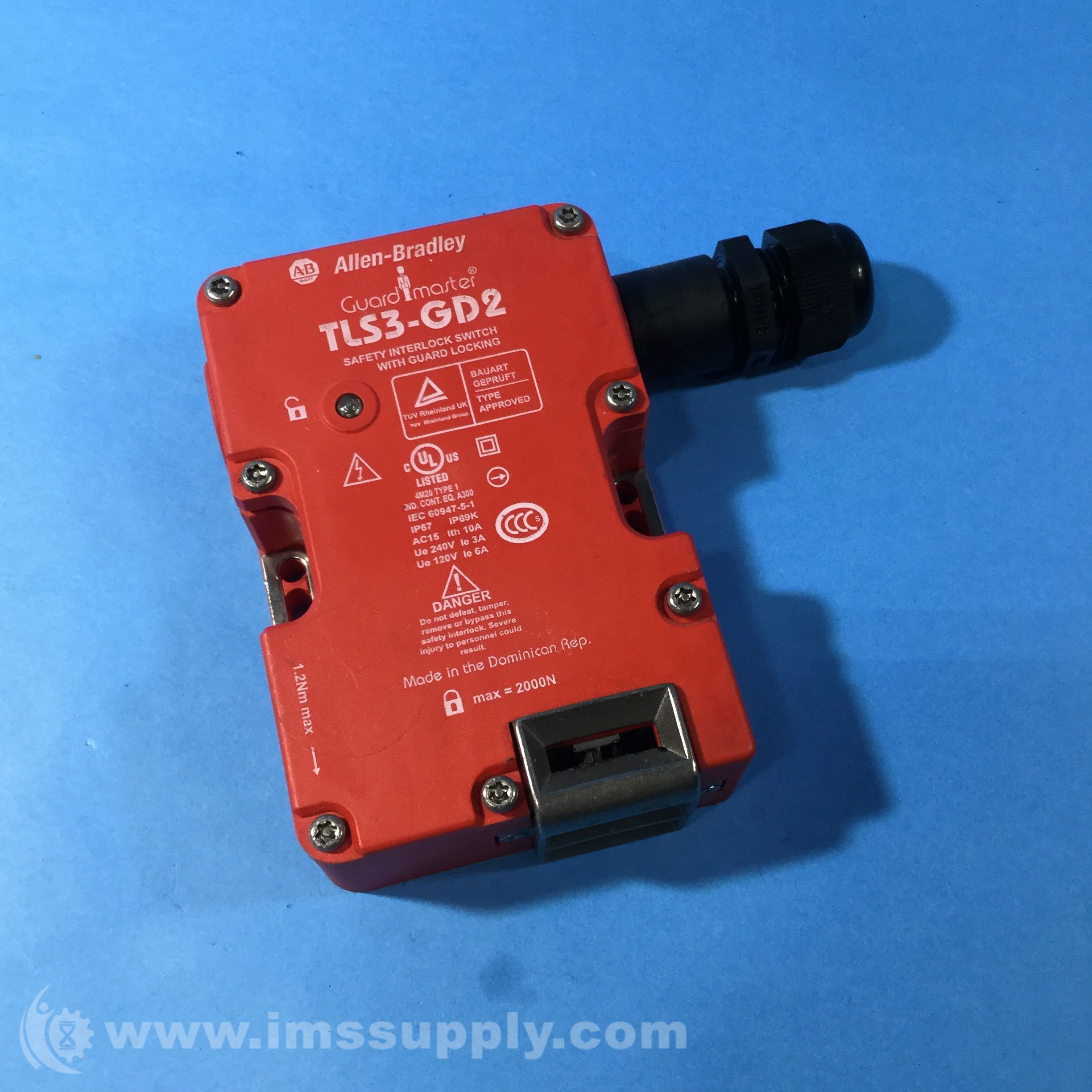 Allen Bradley TLS3-GD2 Safety Interlock Switch, Guard Locking - IMS Supply