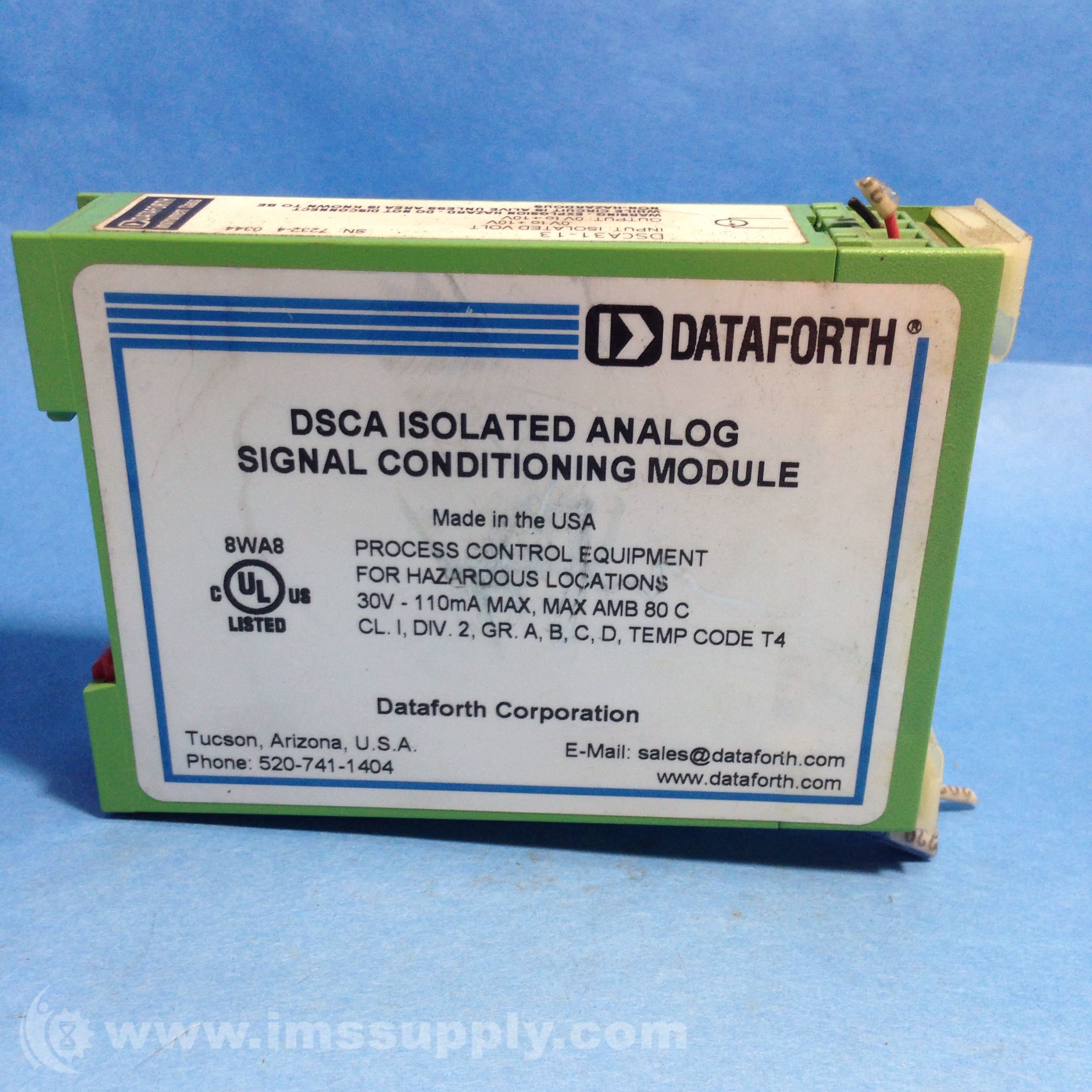Dataforth DSCA31-13 Signal Condotional Analog Voltage Input - IMS Supply
