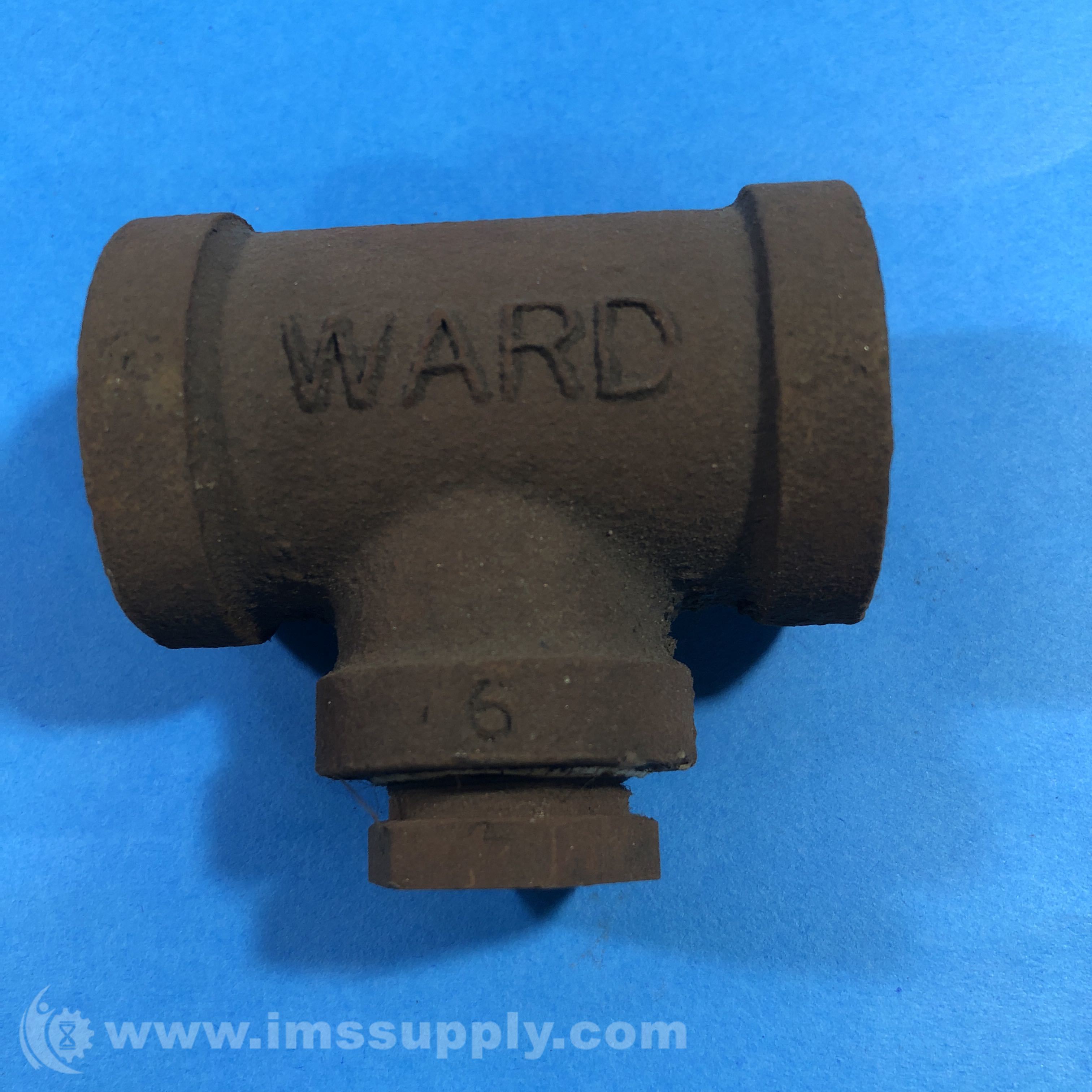 Ward Black Malleable Iron Pipe Threaded Reducer Tee Fitting - IMS Supply