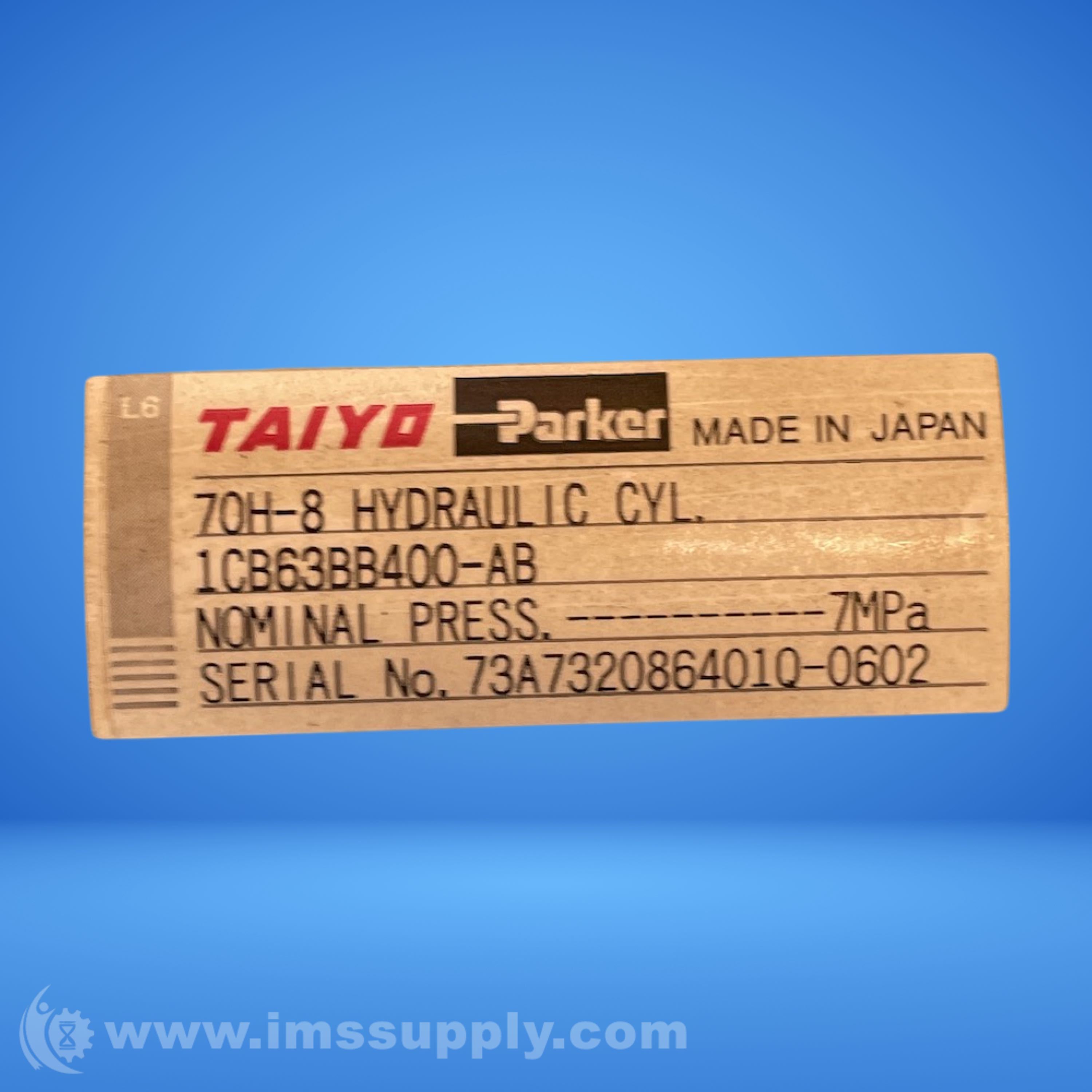 Parker 70H-8 1CB63BB400-AB Double Acting Hydraulic Cylinder - IMS Supply