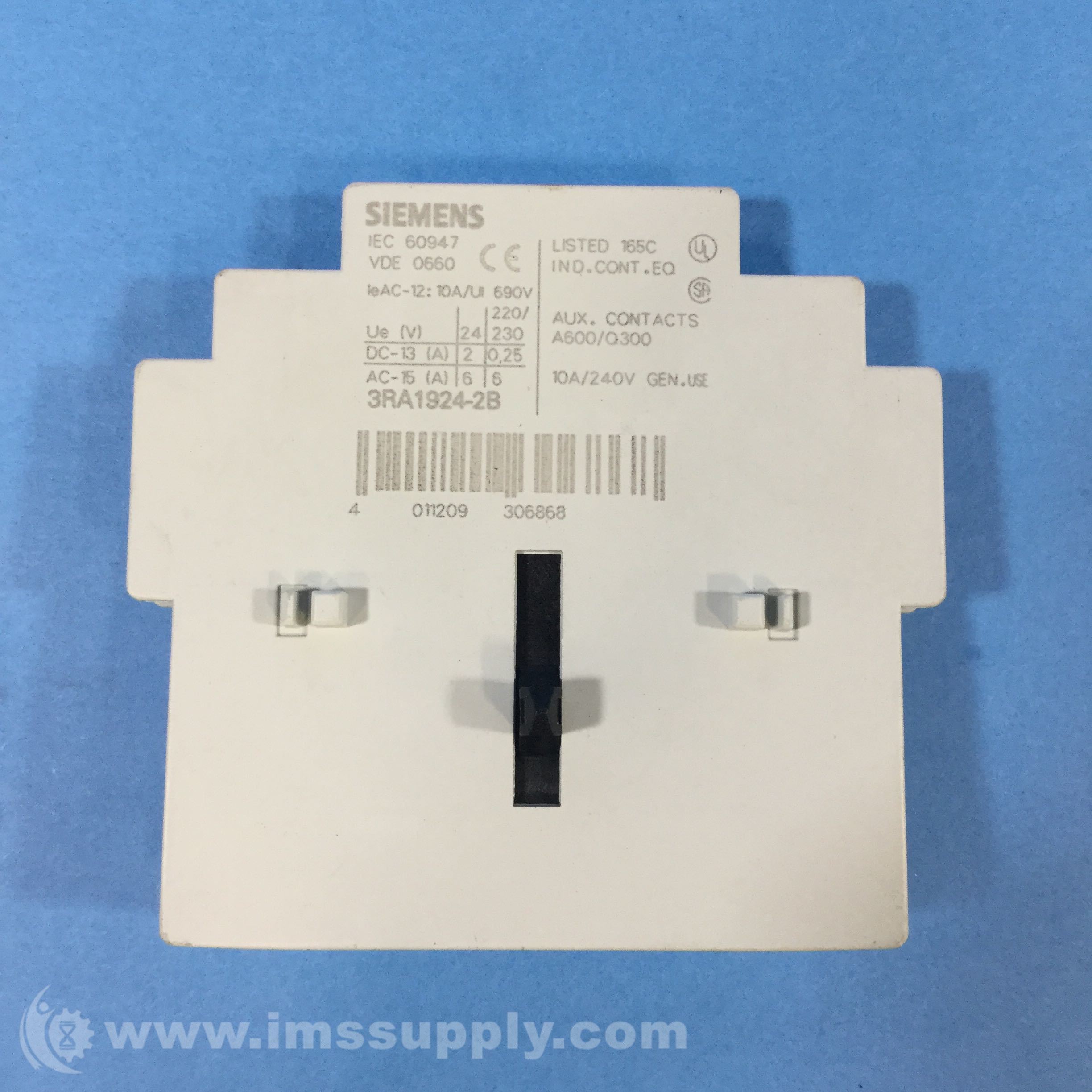 Siemens 3RA1-924-2B Contactor Side Mechanical Interlock - IMS Supply