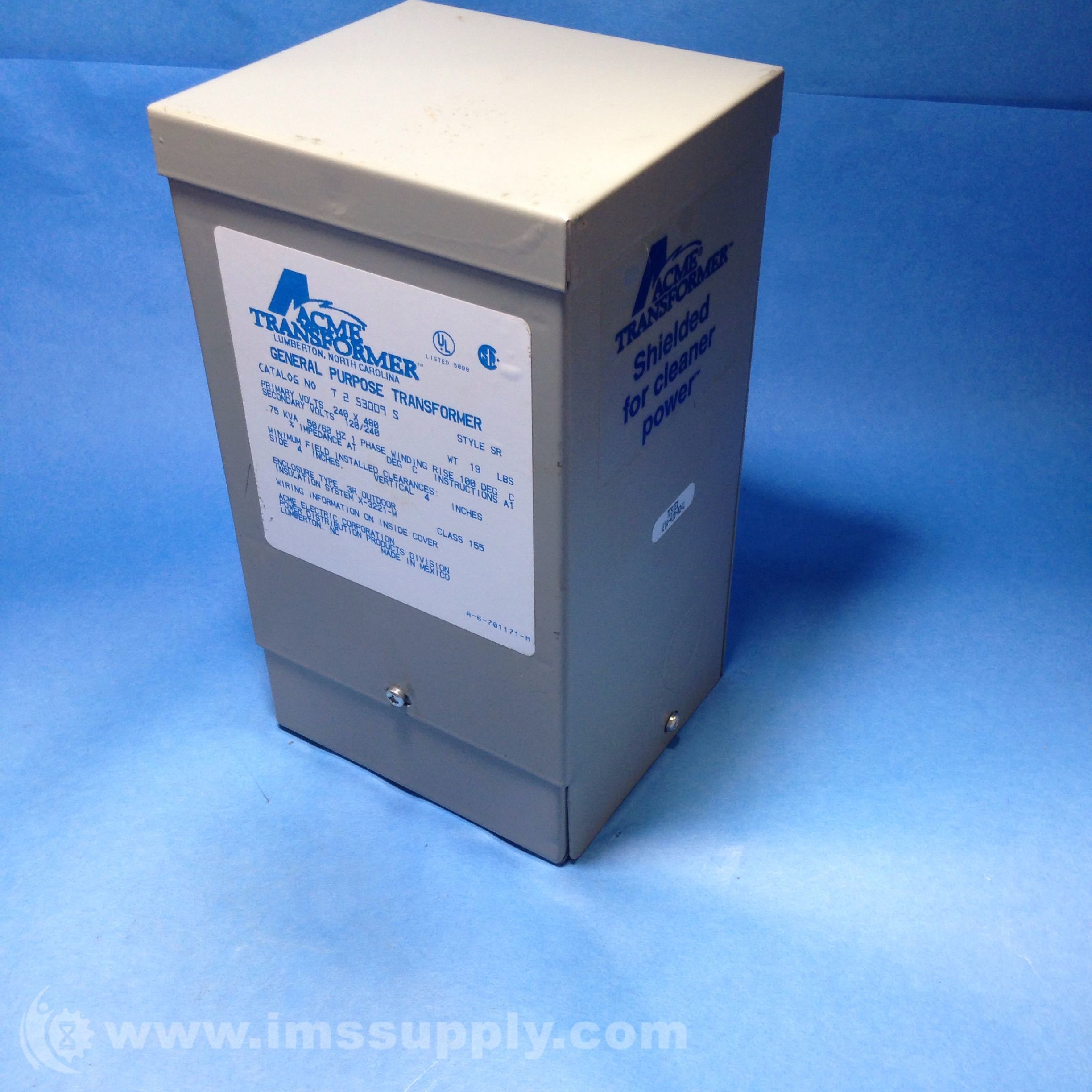 Acme Electric Control Transformer T-2-53009-S - IMS Supply