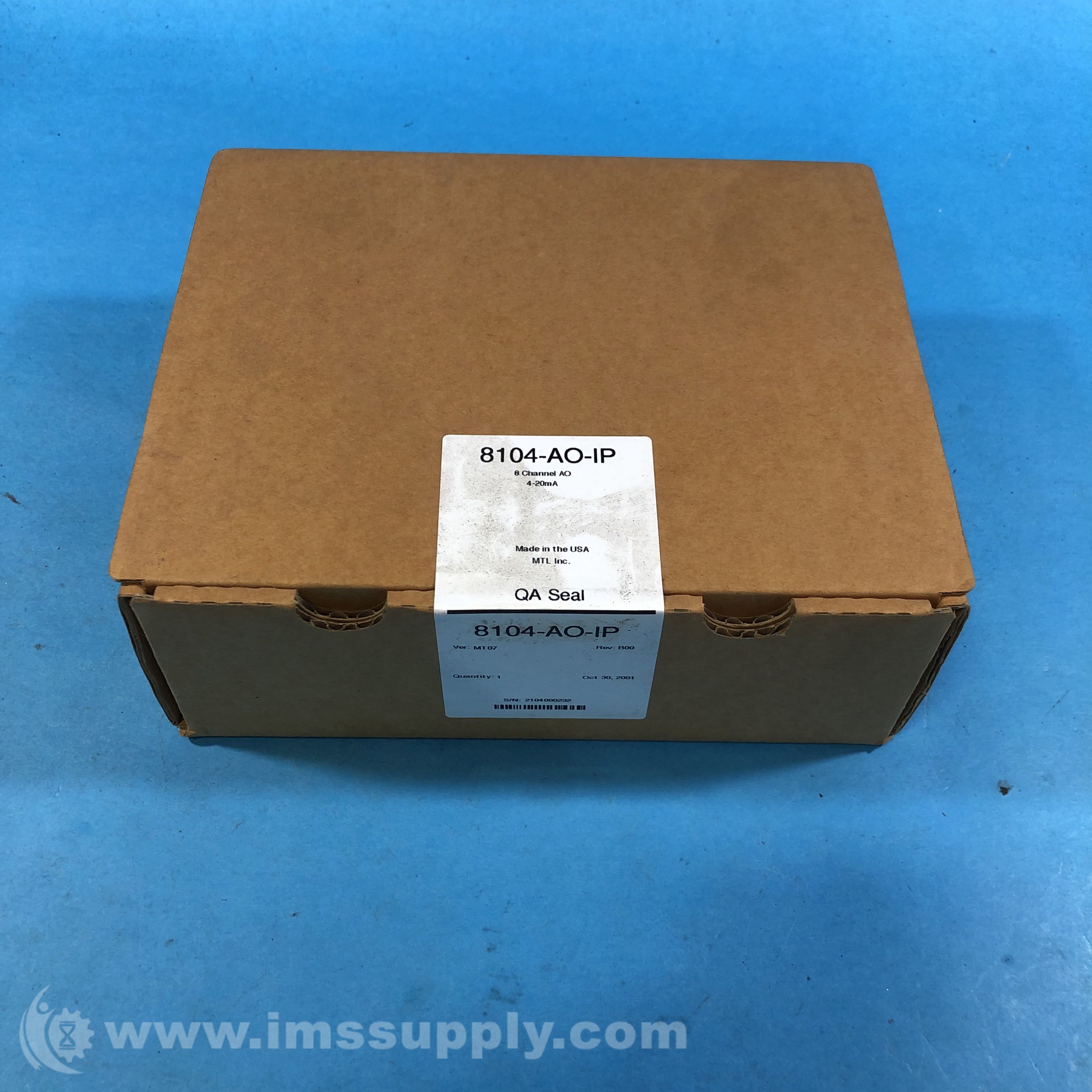 Measurement Technology Ltd 8104-AO-IP 2/2 I/O Module - IMS Supply