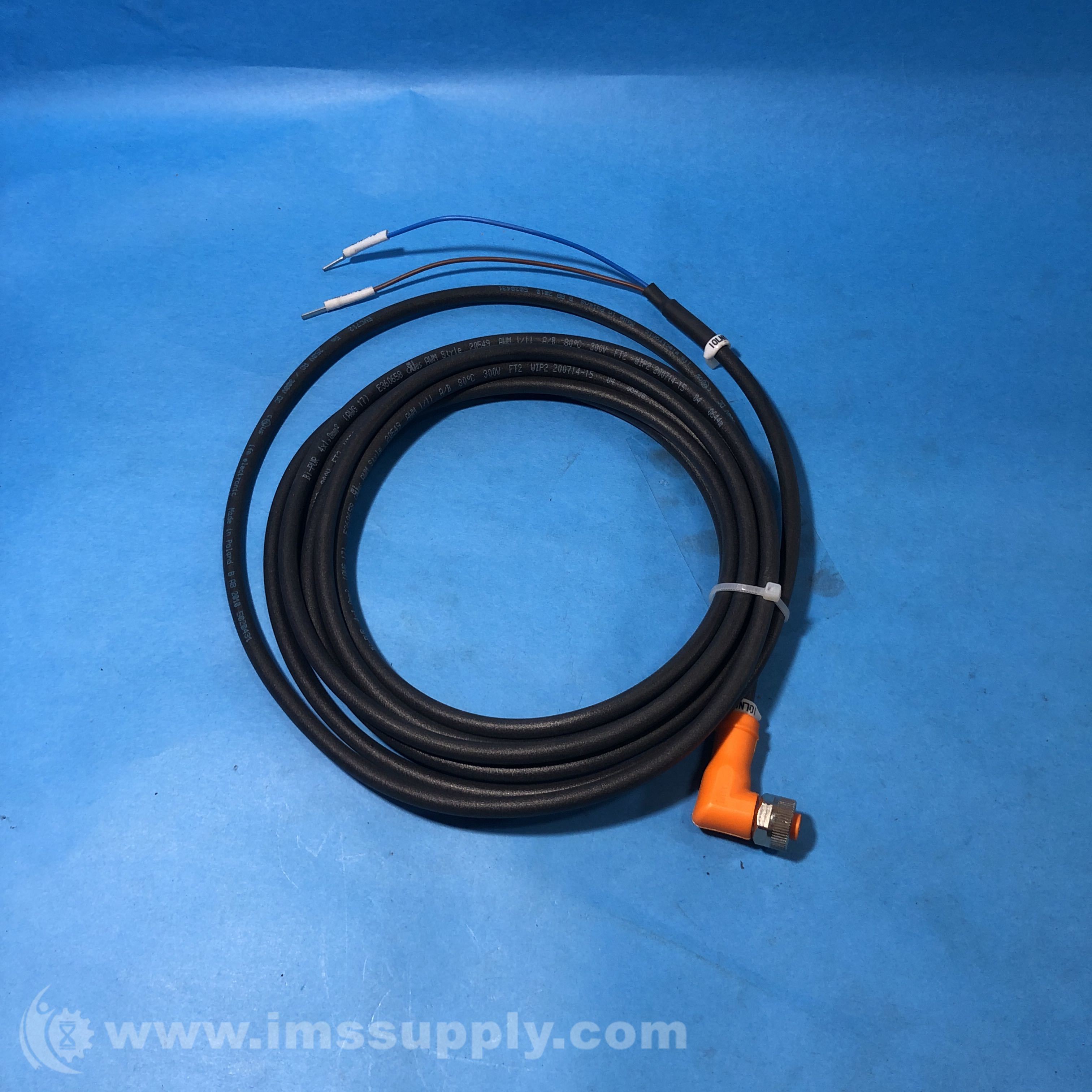 Ifm E360658 Female Cordset, 5M PUR-Cable - IMS Supply
