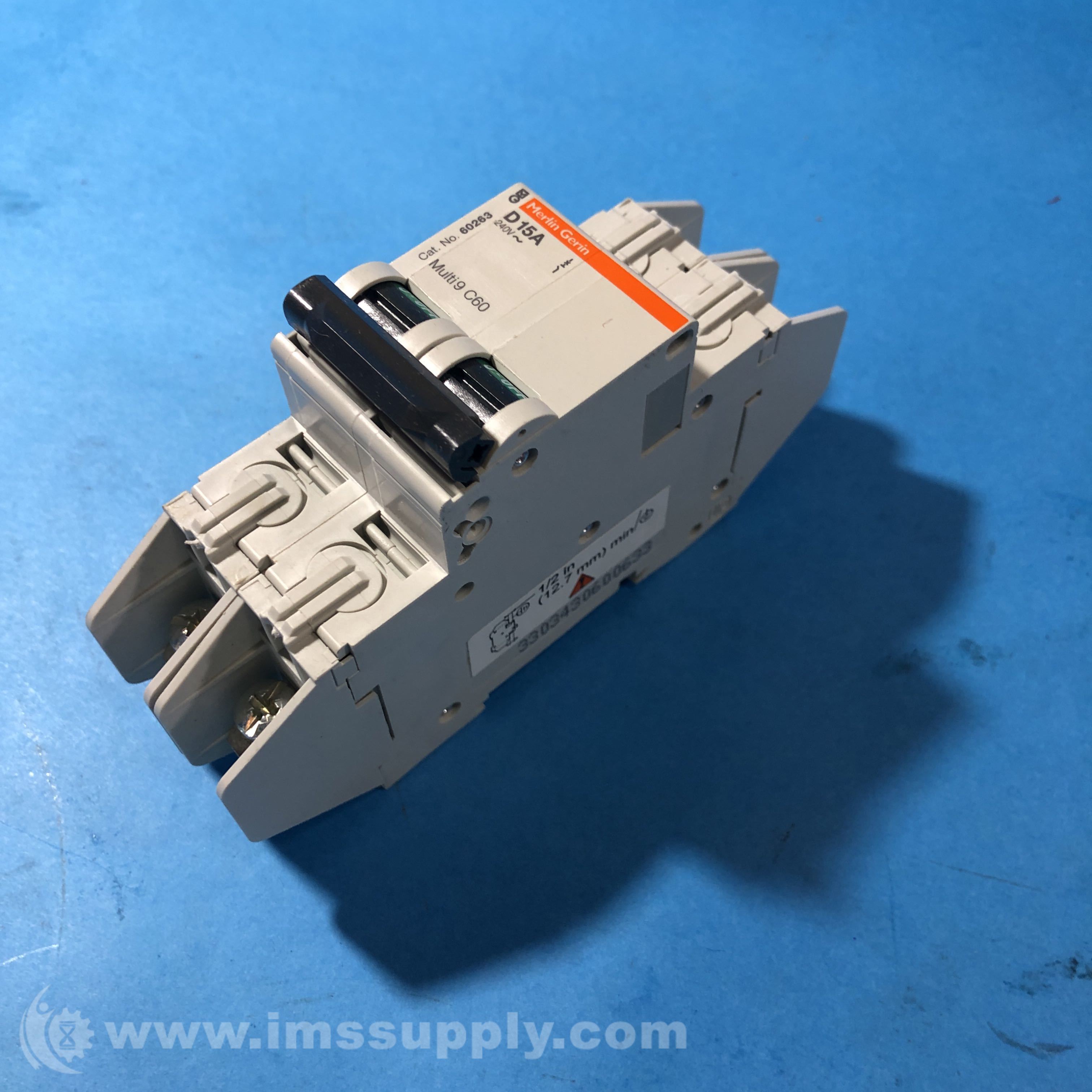 Merlin Gerin 60263 D 15A 240V Circuit Breaker - IMS Supply