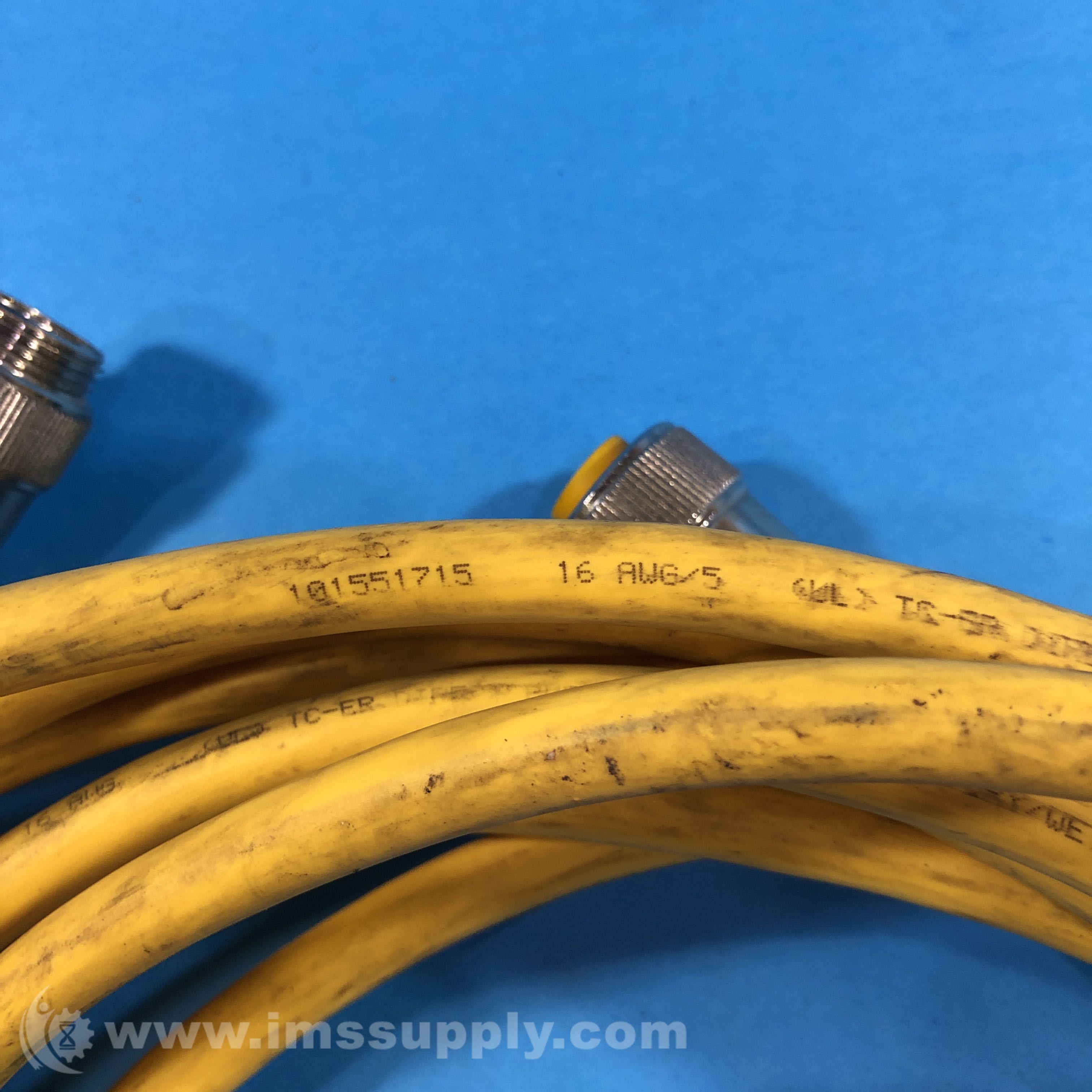 Turck 101551715 Connector Cable, 16AWG / 5 - IMS Supply