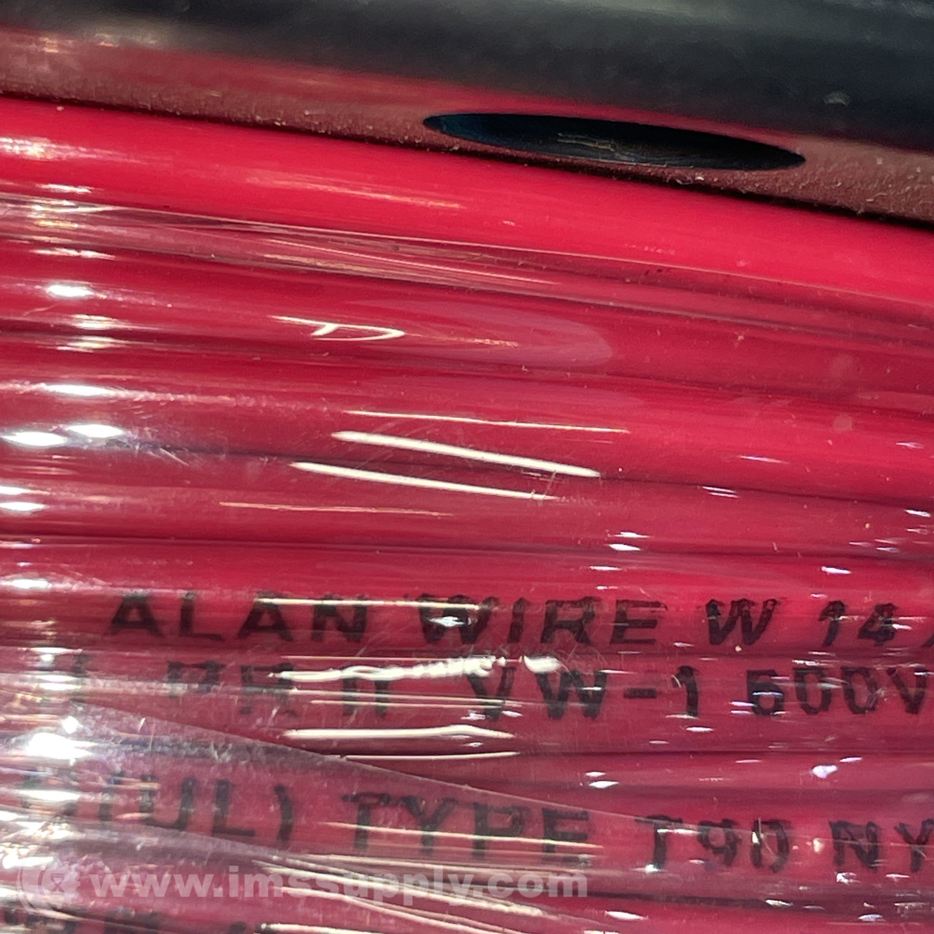 Alan Wire 14 AWG Type THHN or THWN Red Nylon Wire - IMS Supply
